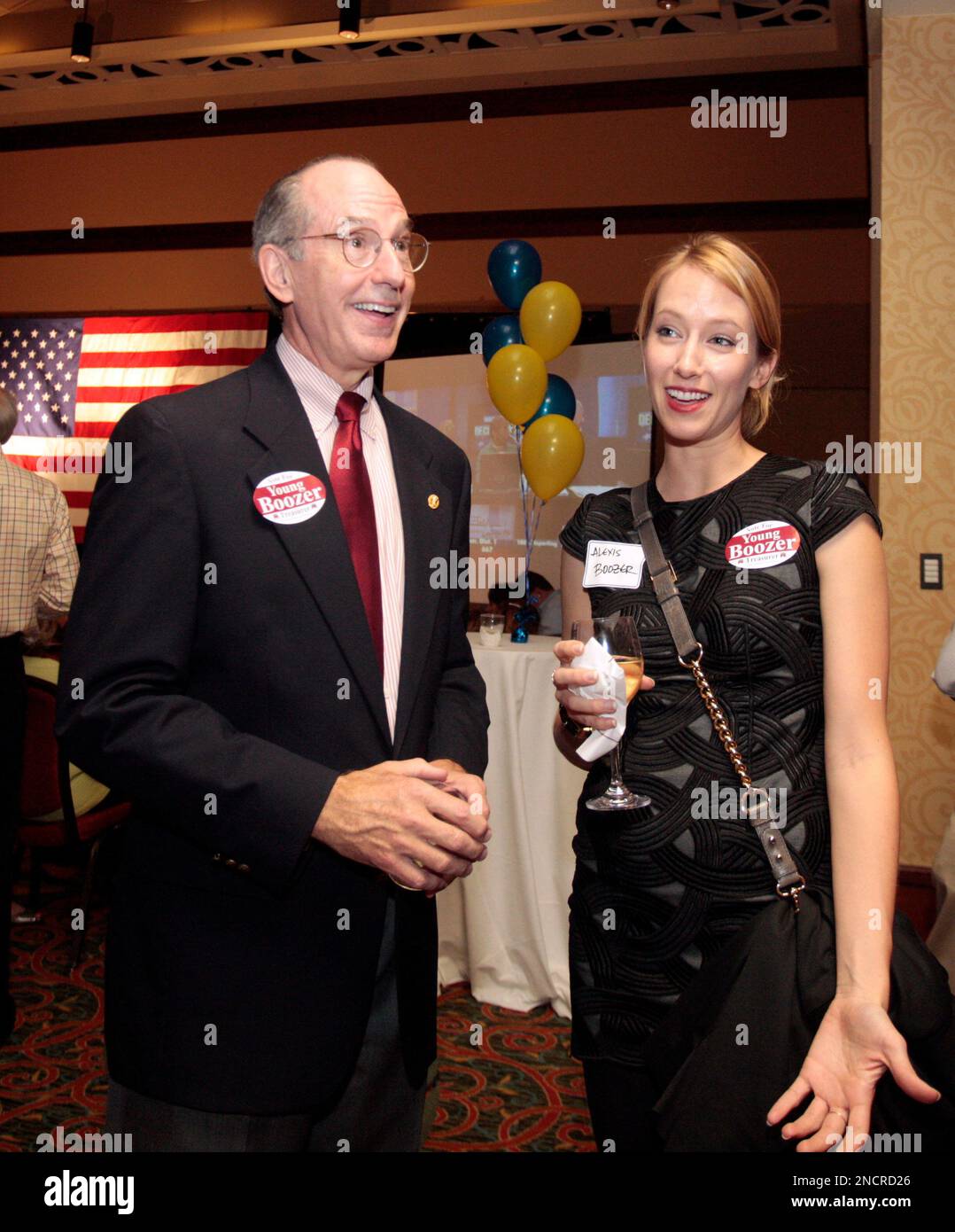 Republican Young Boozer celebrates with daughter Alexis Boozer after ...