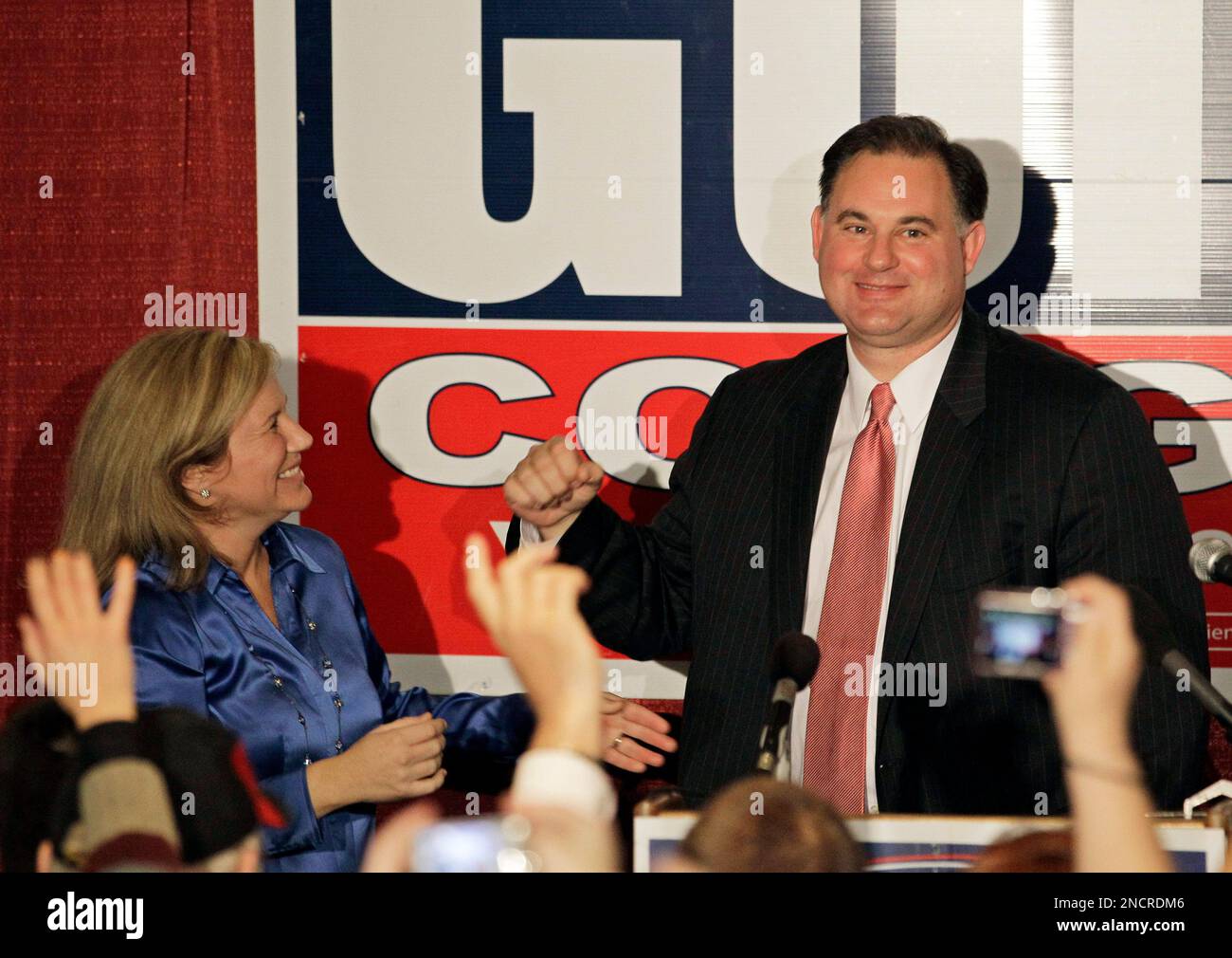 Republican Frank Guinta and his wife, Morgan Smith Guinta, celebrate ...