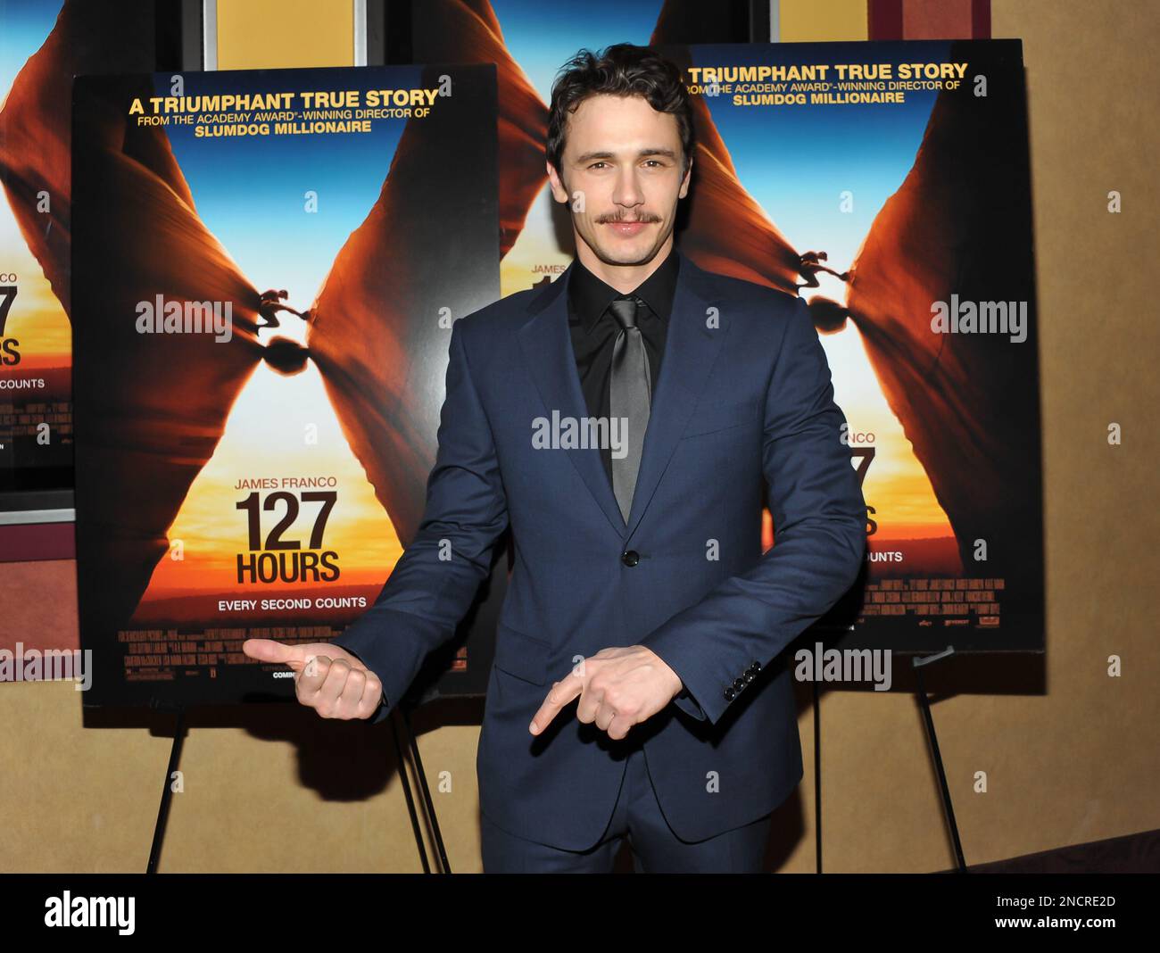 Actor James Franco attends the '127 Hours' film premiere at Chelsea Clearview Cinema on Tuesday ...