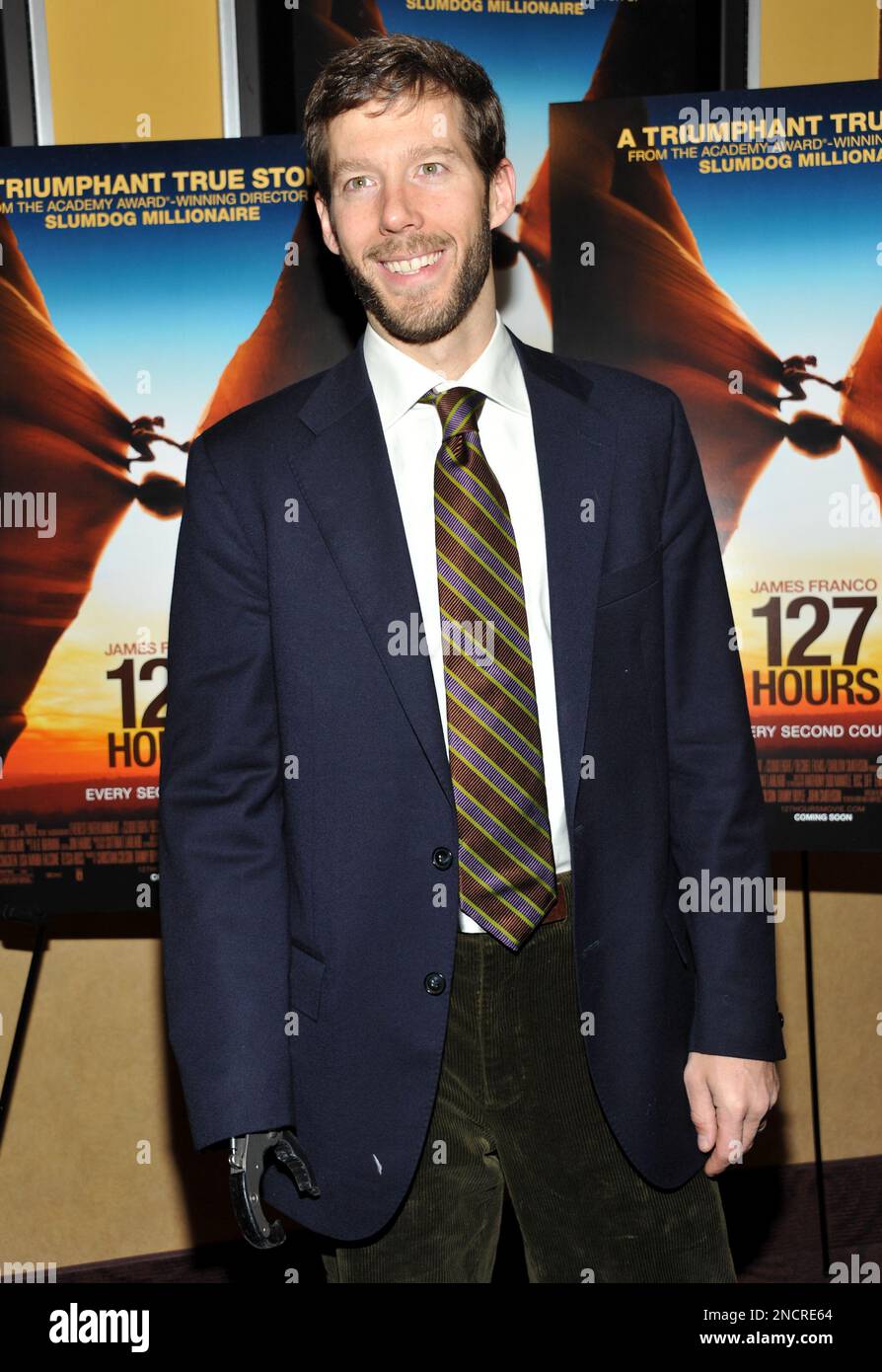 Author and subject of the film Aron Ralston attends the '127 Hours ...