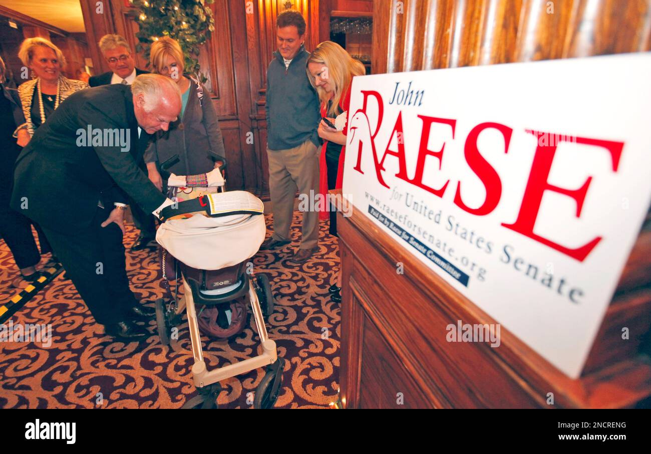 West Virginia Republican Senate candidate, John Raese , looks at one ...