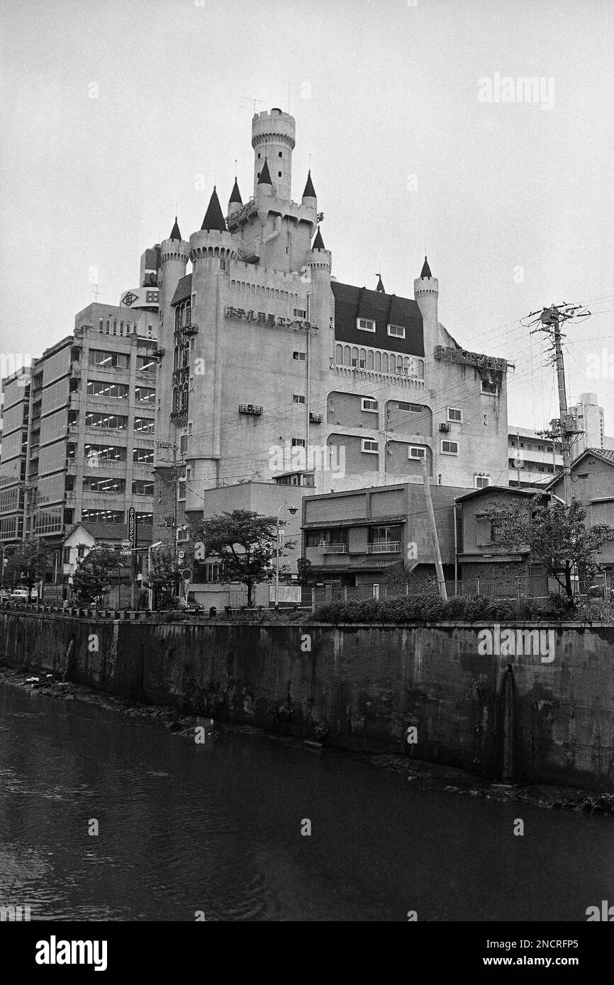 An exterior view of the Meguro Emperor Hotel, dubbed "Love Hotel" on ...