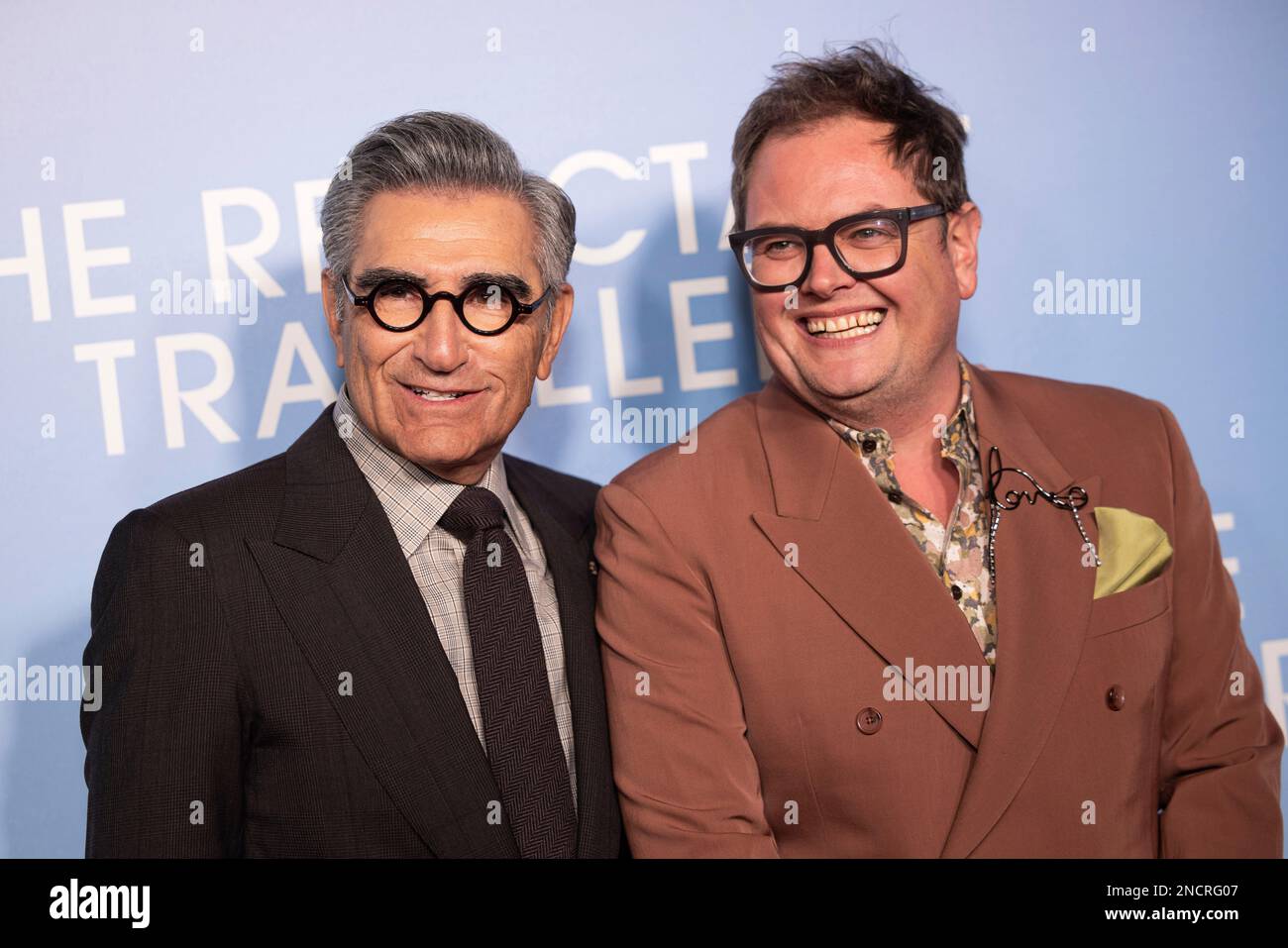 Alan Carr and Eugene Levy pose for photographers upon arrival for the ...