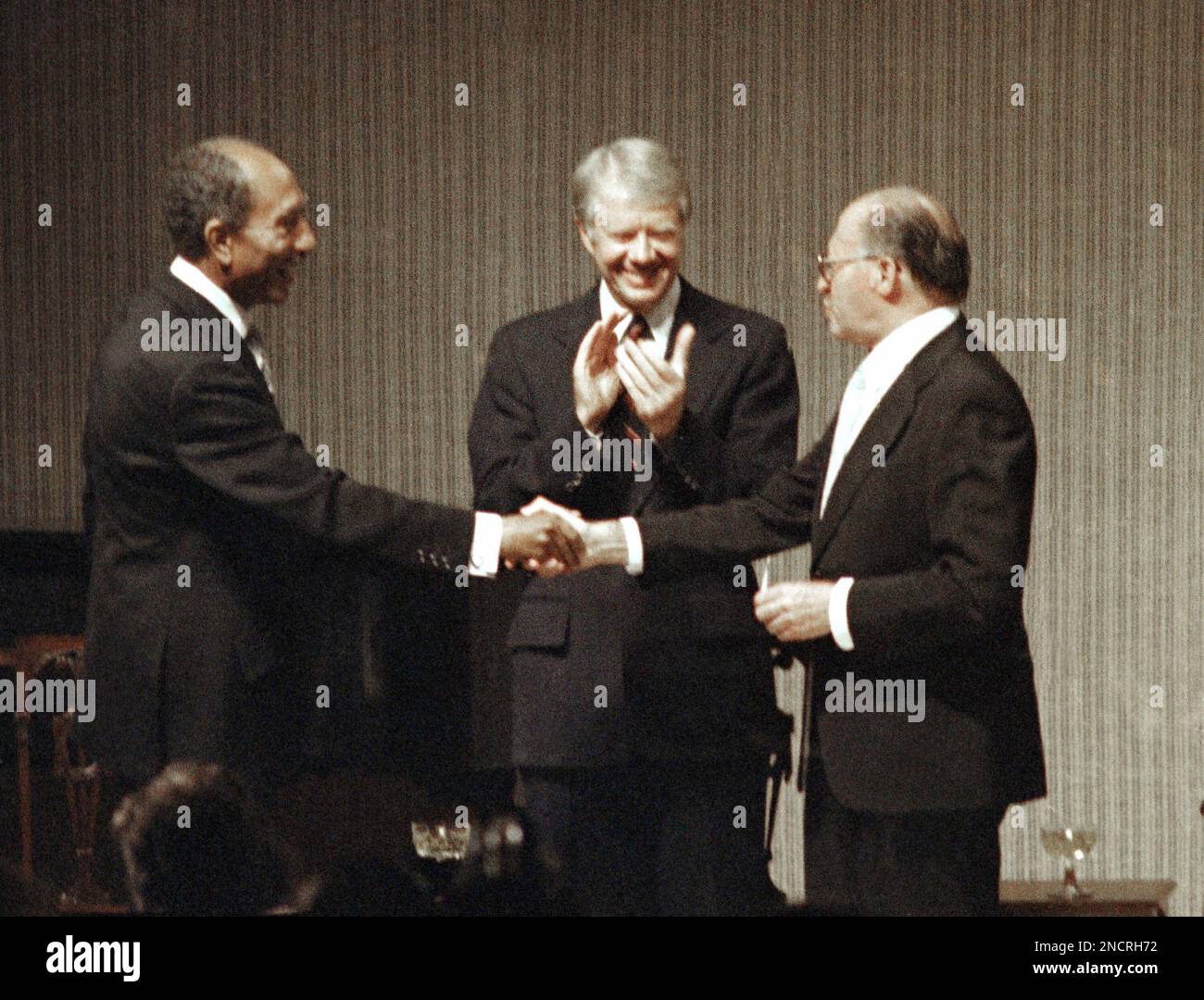 Authority leadership standing smiling communication shaking hands hi ...