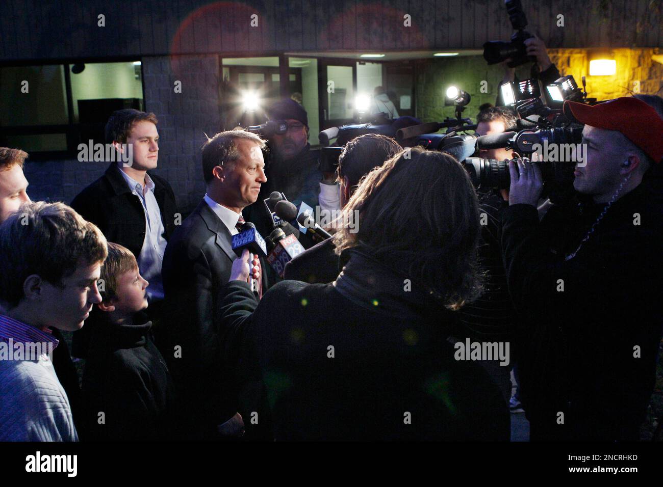 Democratic incumbent U.S. Rep. John Adler listens to a question after ...