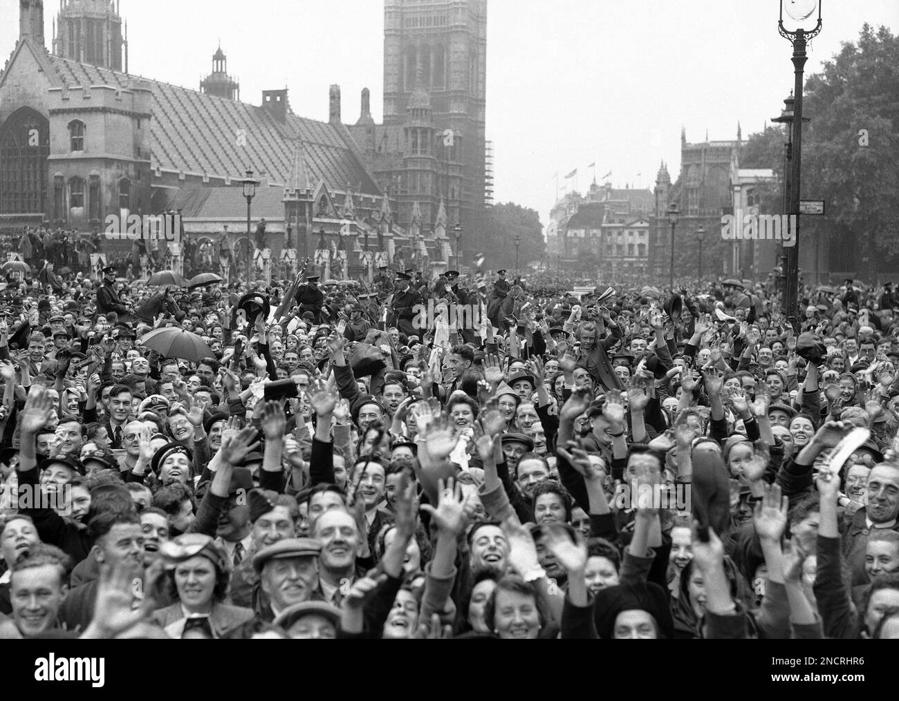 London’s first victory procession took place, on VJ Day, when the King ...