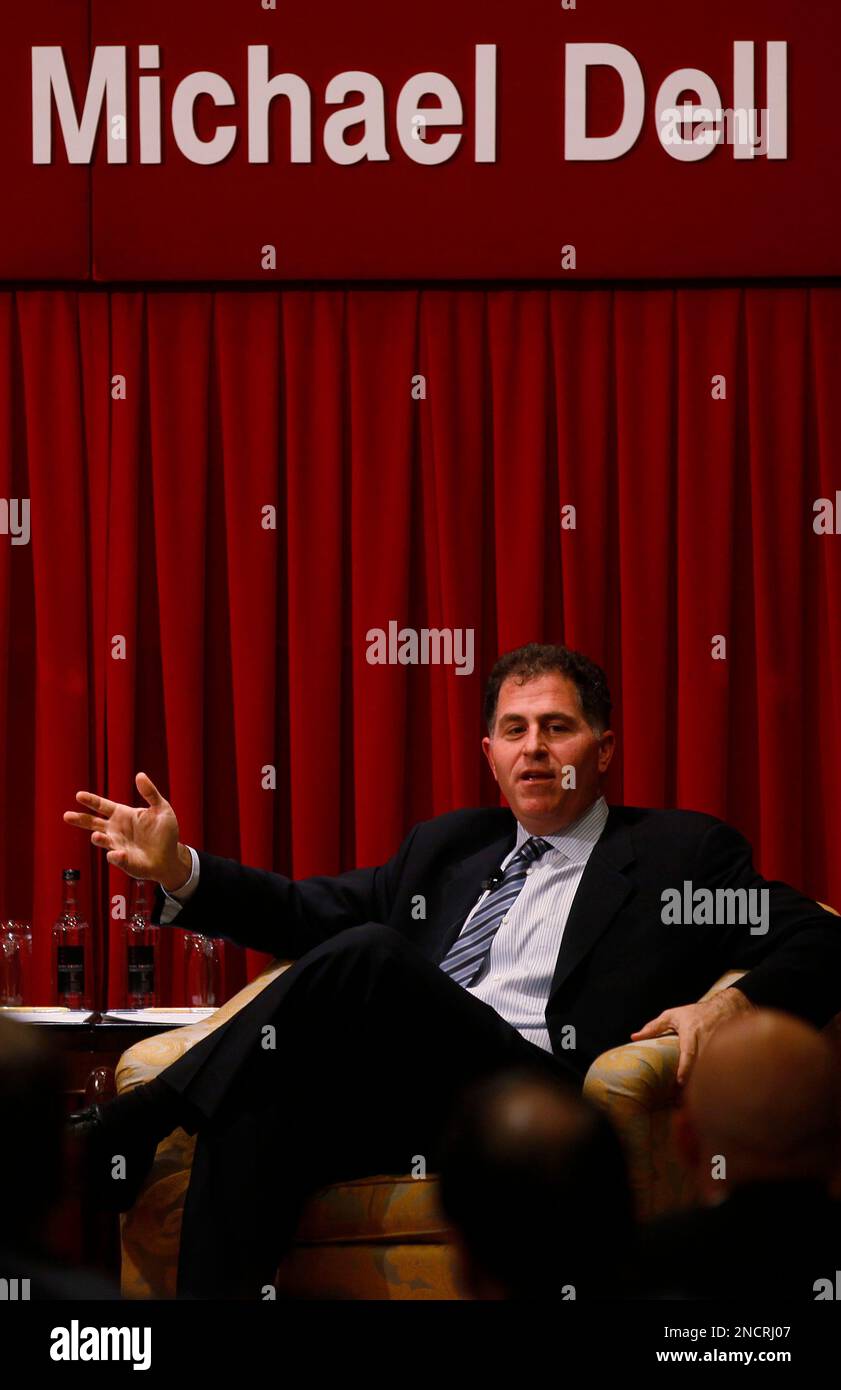 Michael Dell, chairman and chief executive officer of Dell Inc., speaks ...