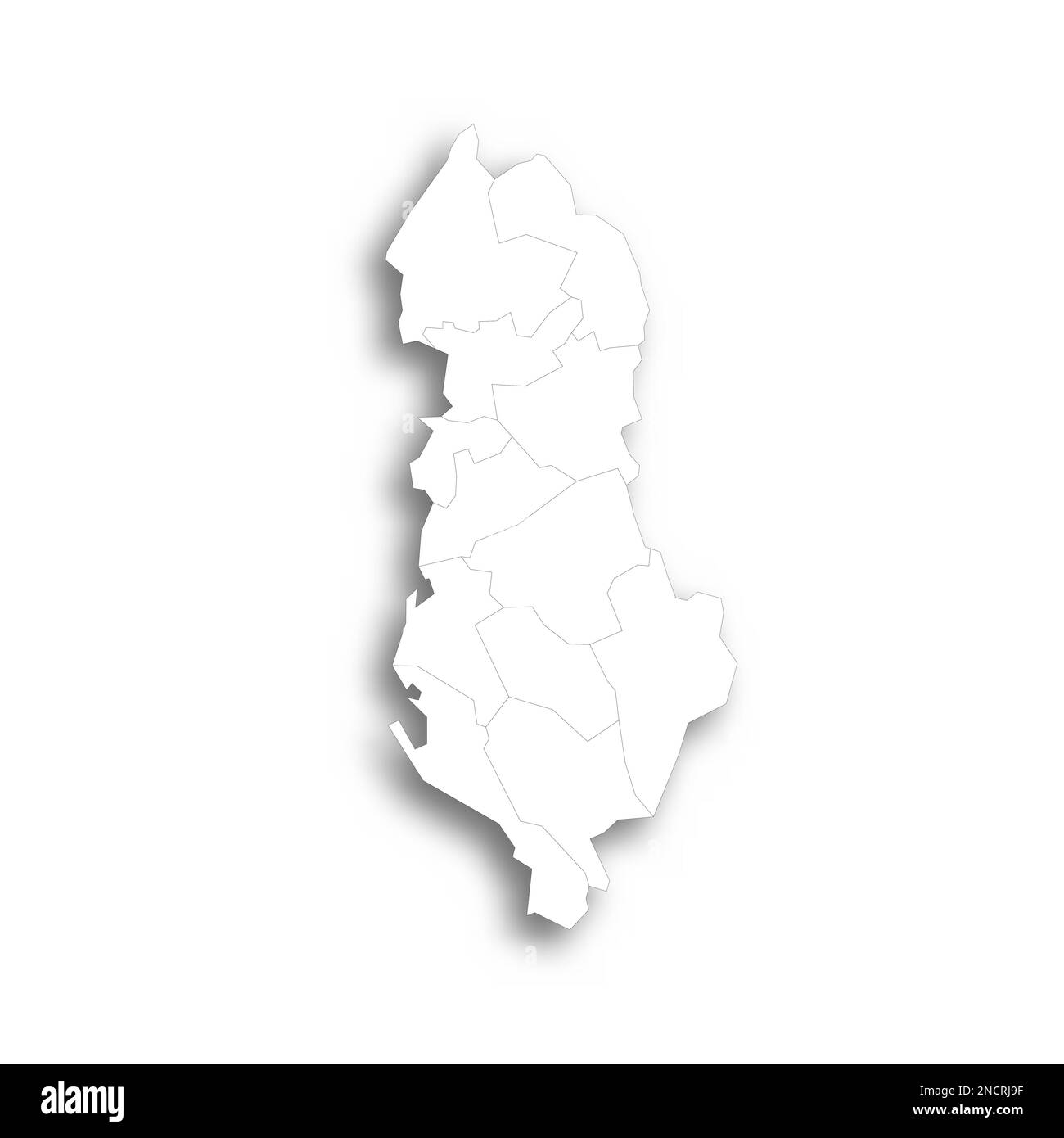 Physical Map Of Albania Ezilon Maps