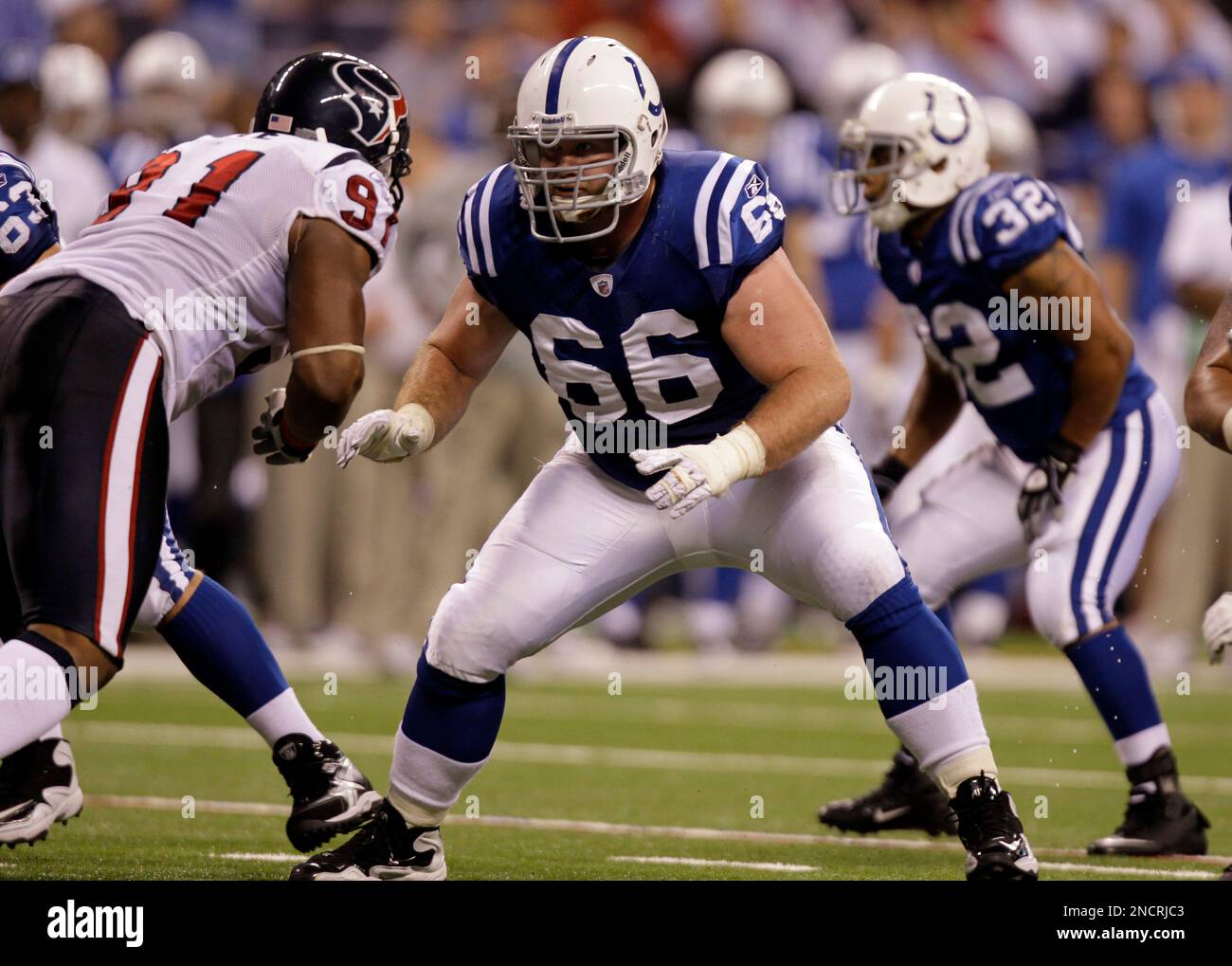 Indianapolis Colts guard Kyle DeVan blocks against the Houston Texans ...