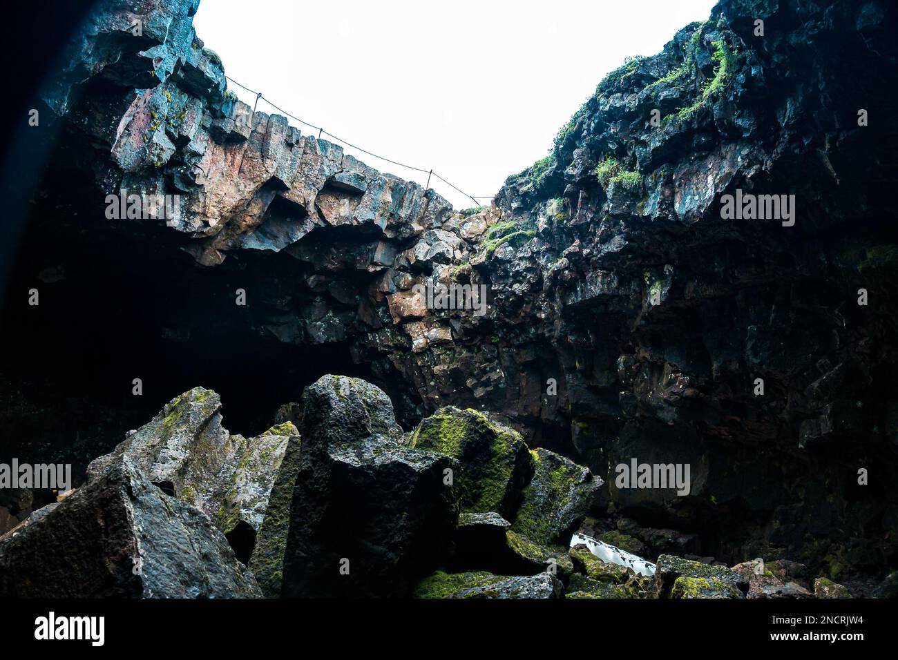 Inside lava tunnel iceland hi-res stock photography and images - Alamy