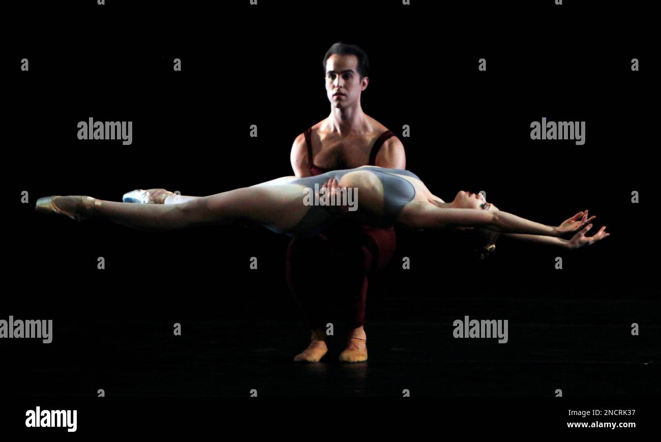 Jared Angle, rear, and Teresa Reichlen, principal dancers of the New ...