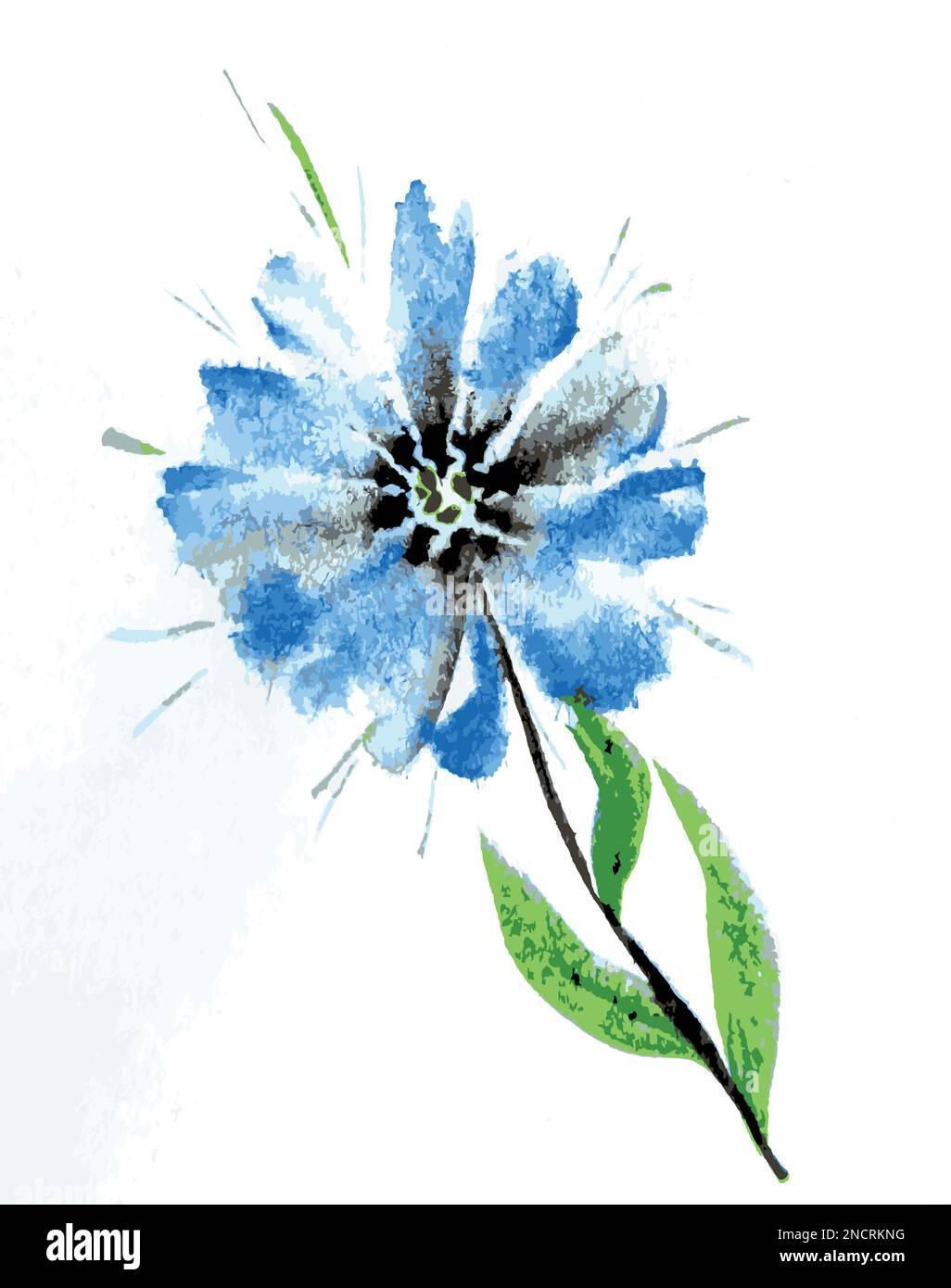 Flower watercolor art background vector. Wallpaper design with floral ...