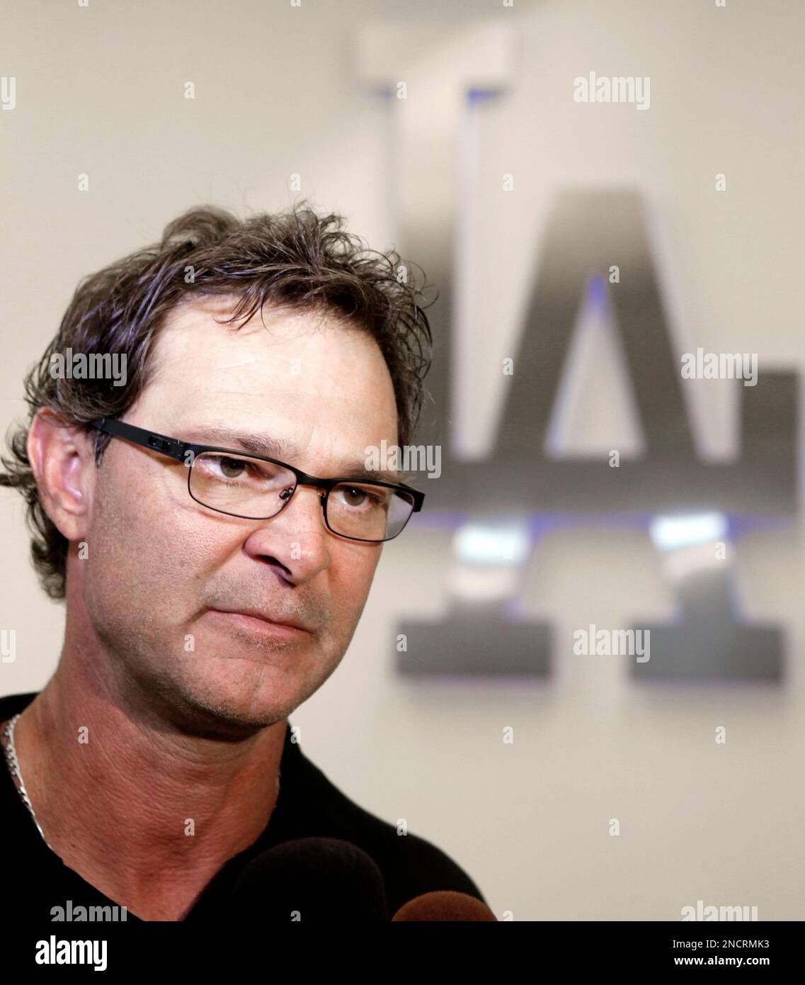 FILE - This Oct. 4, 2010, file photo shows Don Mattingly talking to ...
