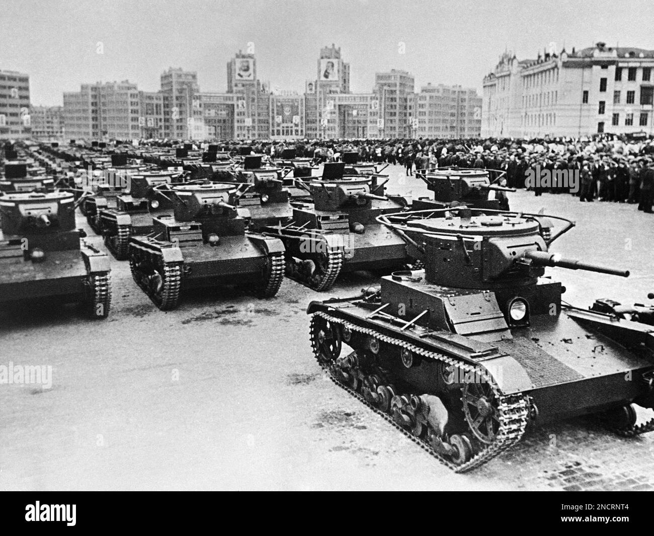 In a mass May Day demonstration of military might, the Red Army rolled ...