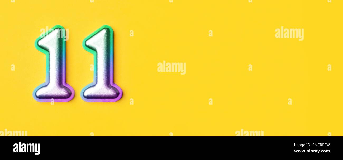 11 years celebration. Greeting banner Stock Photo - Alamy