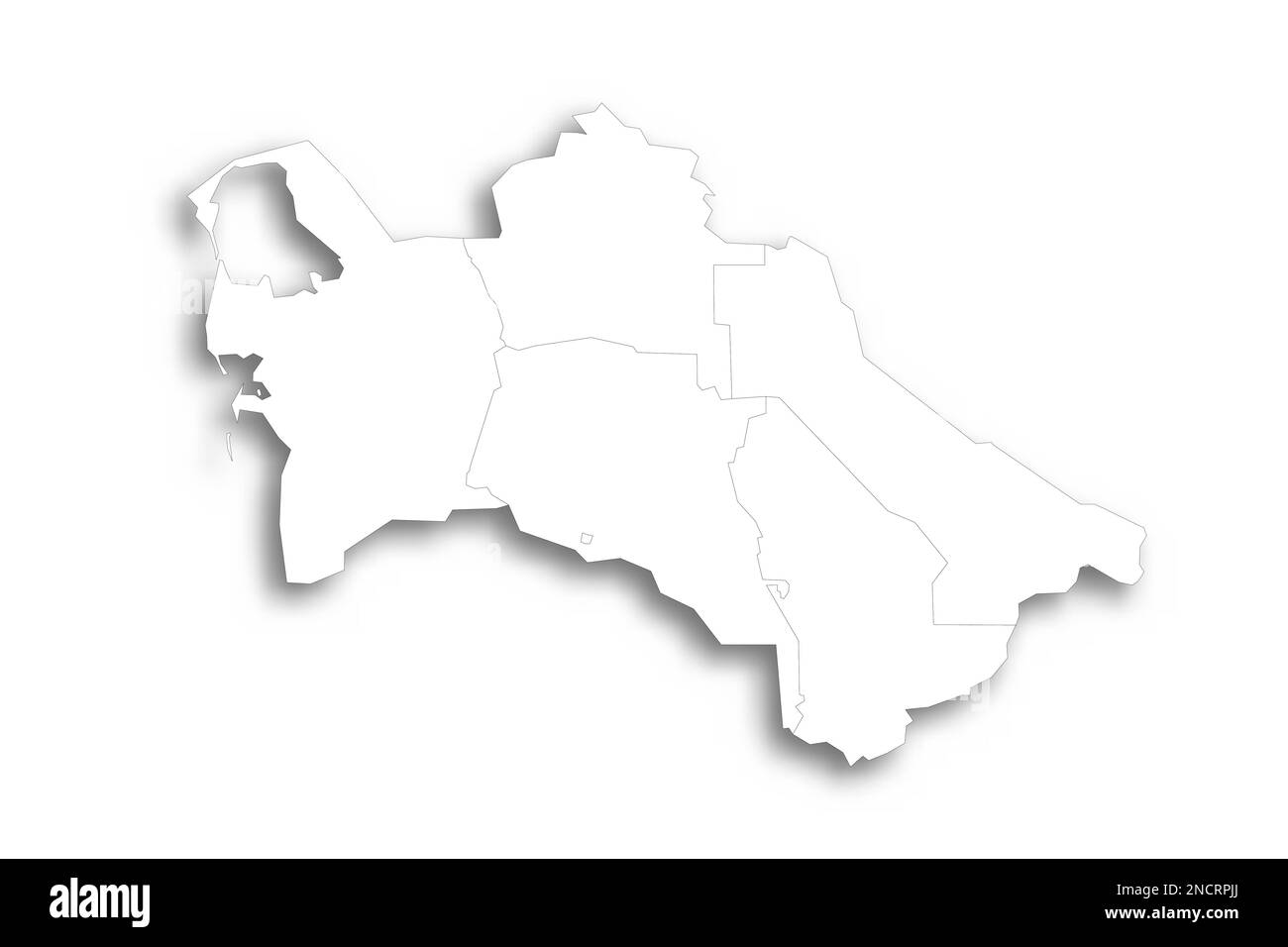 Turkmenistan political map of administrative divisions - regions and ...