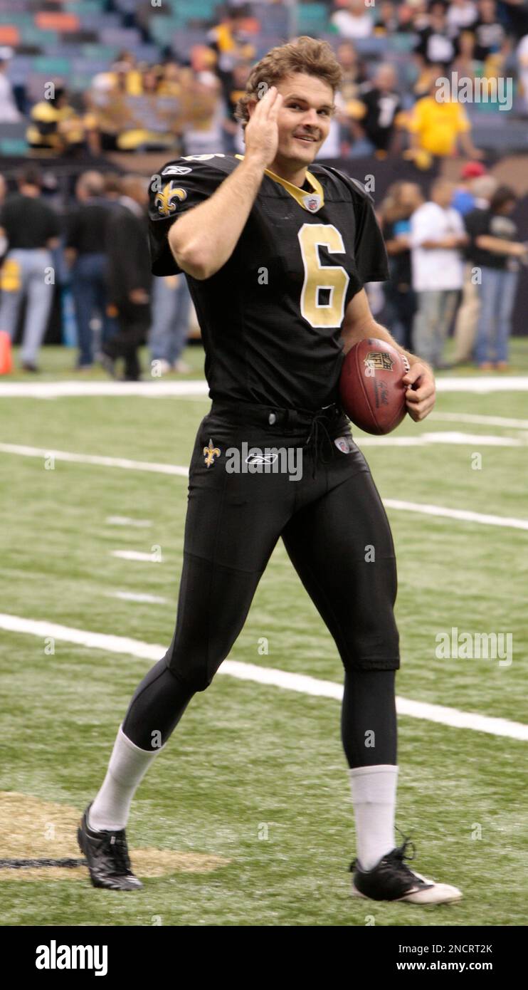 New Orleans Saints punter Thomas Morstead (6) before the start of an ...