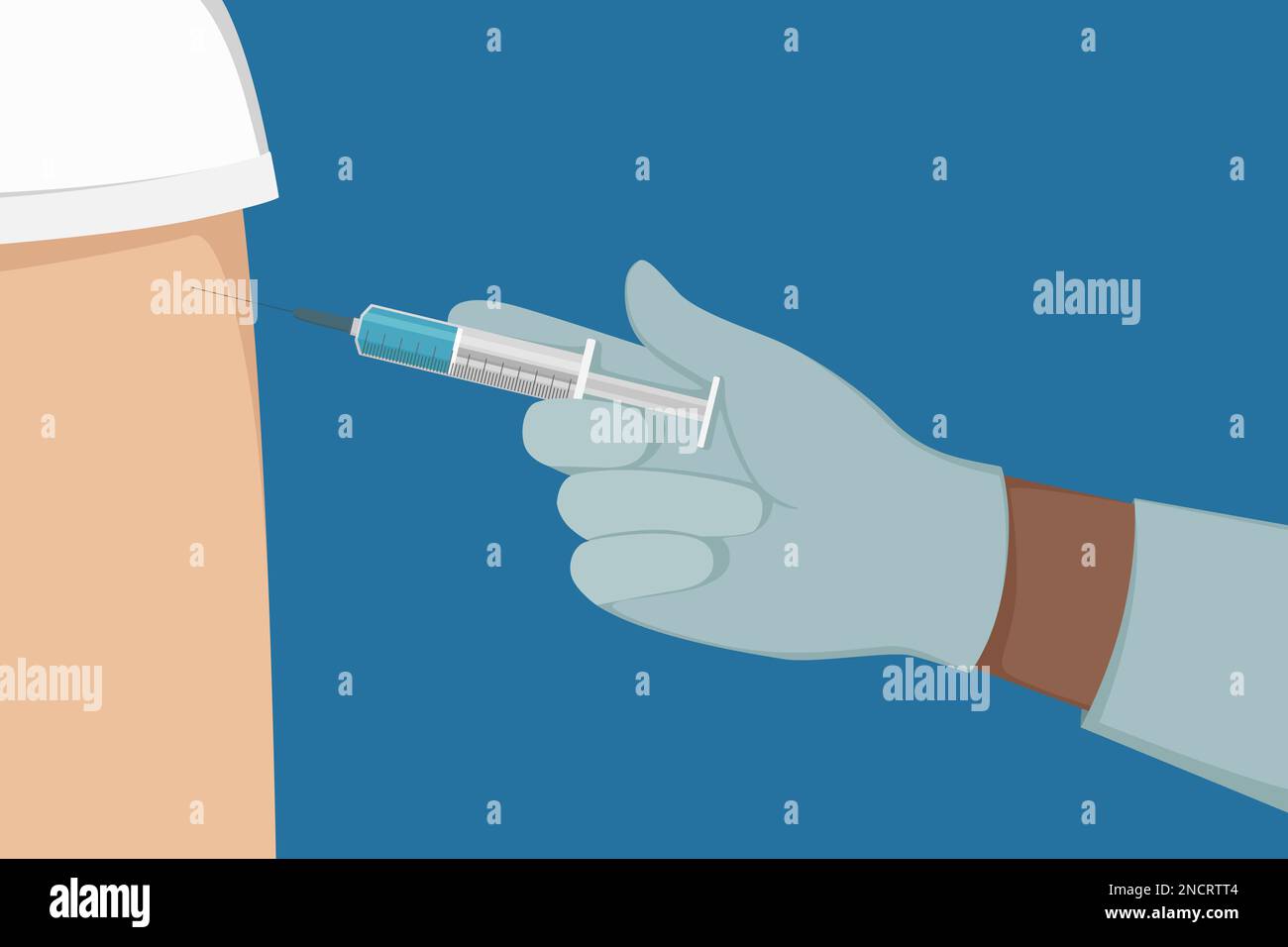 Vaccination process. Cartoon style. Vector illustration Stock Vector ...
