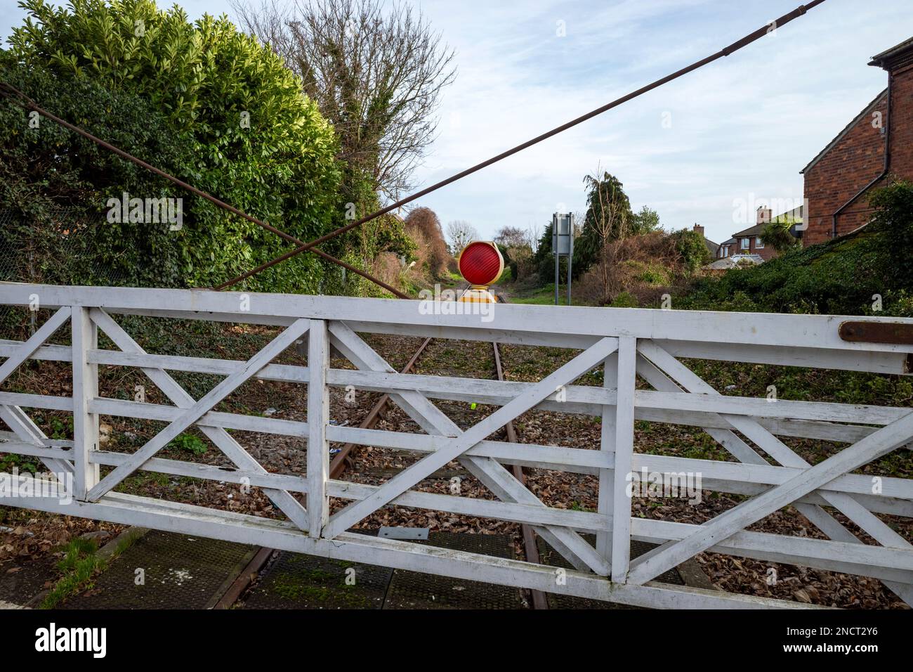 Level crossing gate hi-res stock photography and images - Alamy