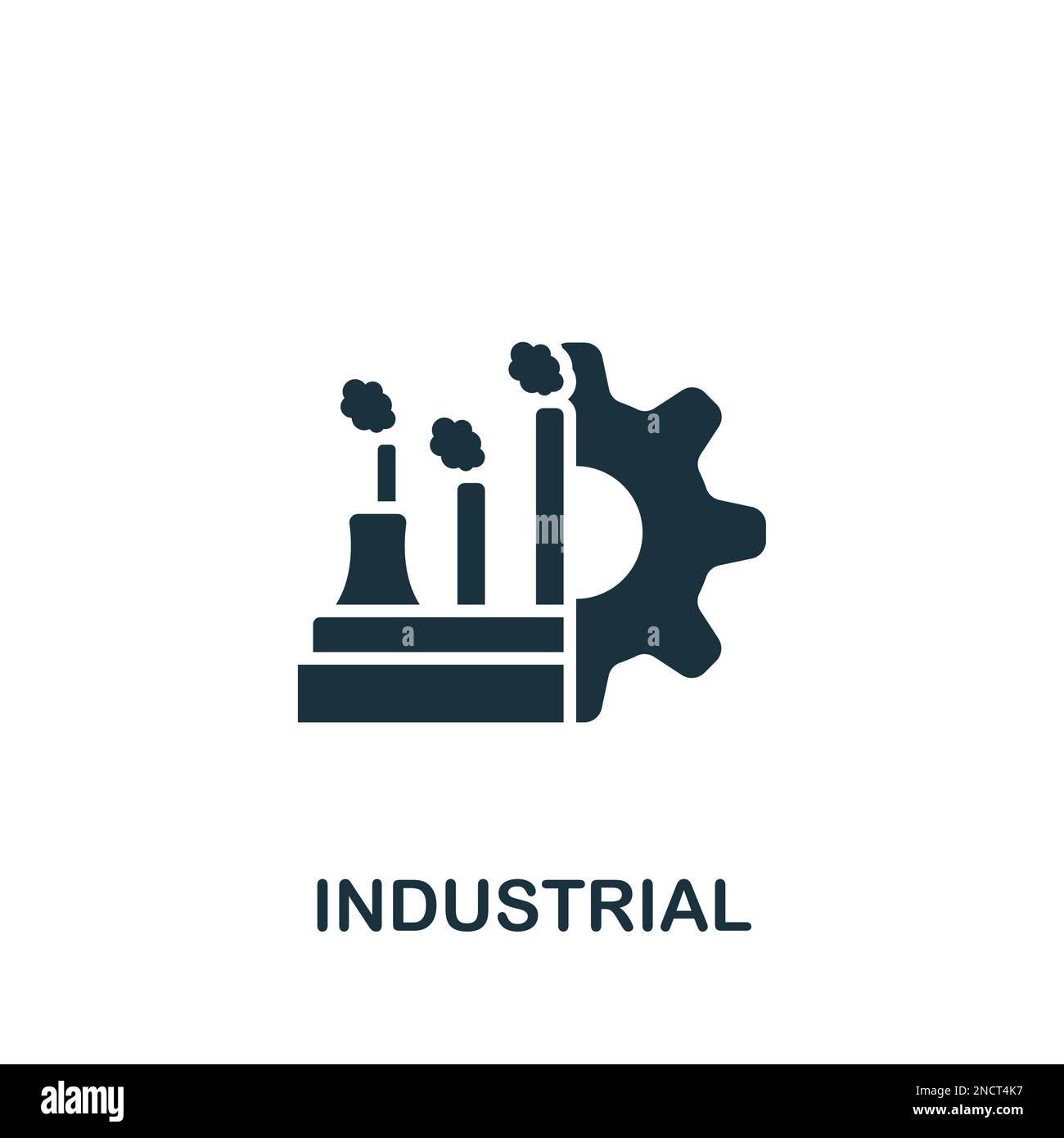 Industrial icon. Monochrome simple sign from engineering collection ...