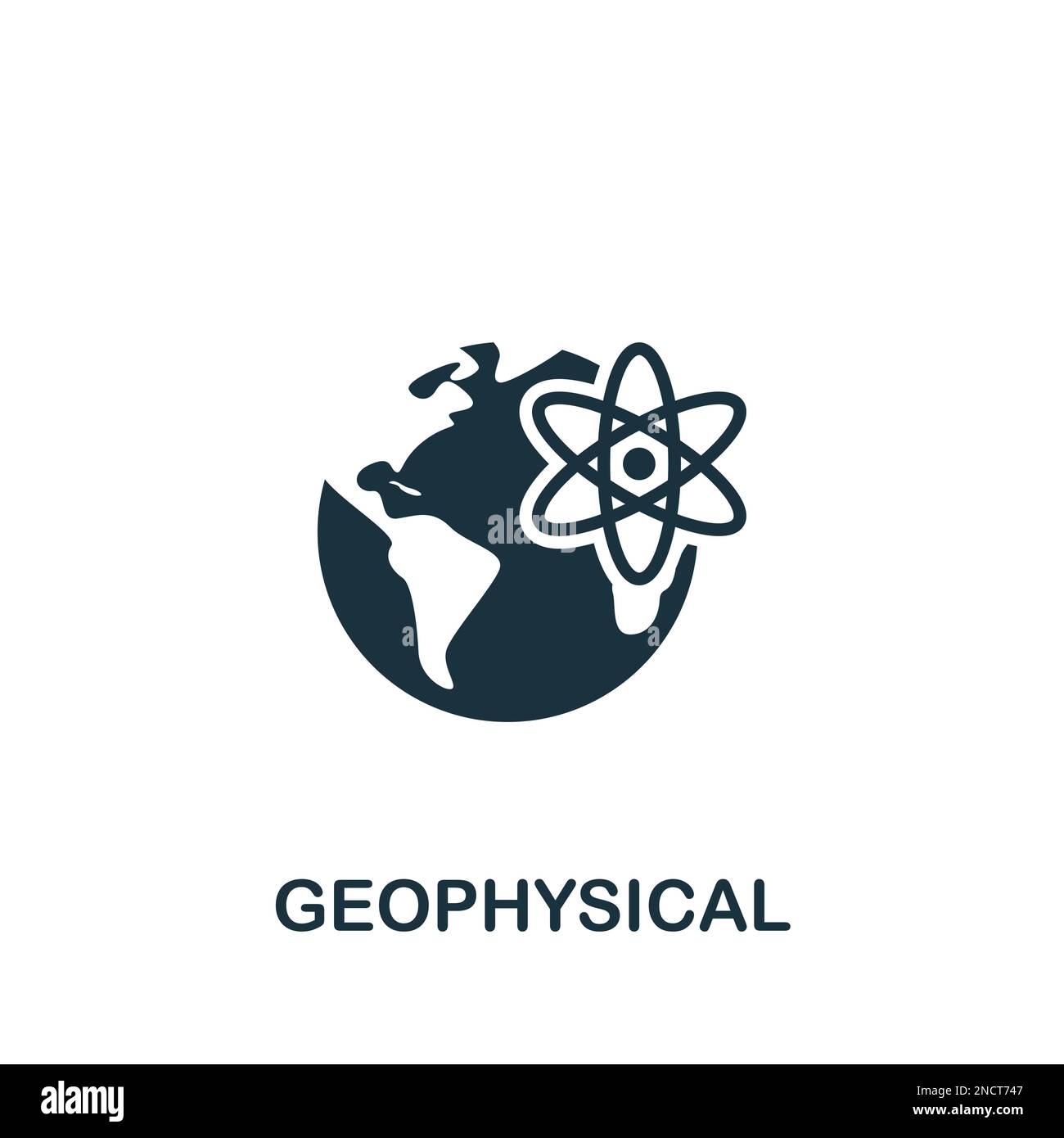 Geophysical icon. Monochrome simple sign from engineering collection. Geophysical icon for logo ...
