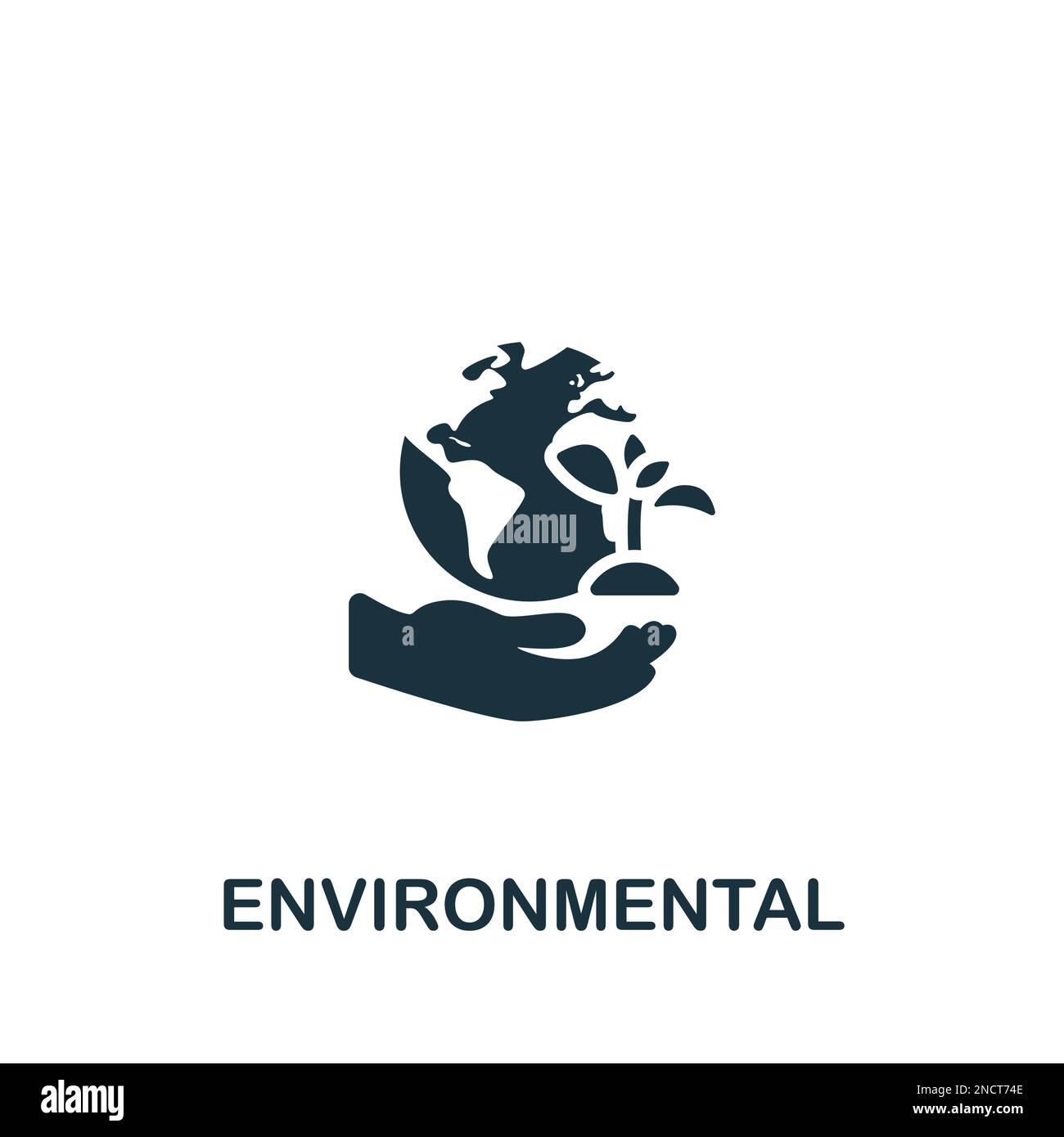 Environmental icon. Monochrome simple sign from engineering collection ...