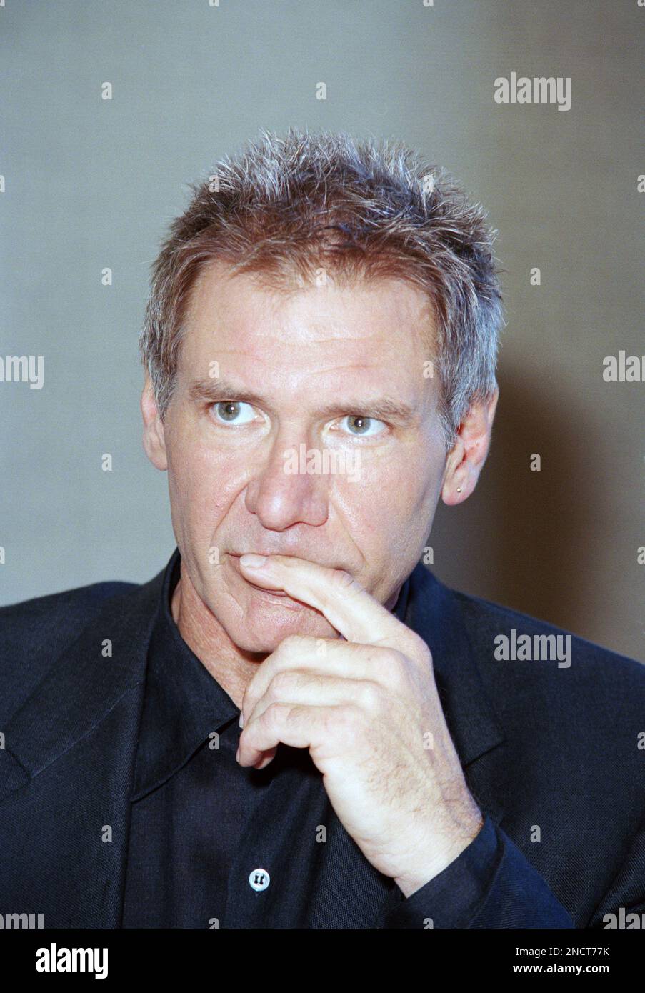 Harrison Ford during interview at Sony Headquarters for his new movie ...