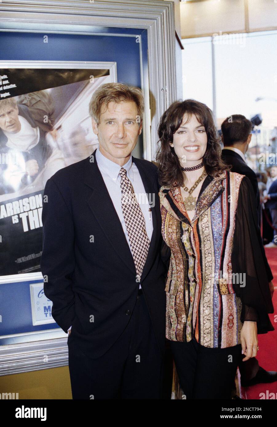 Harrison Ford arriving at premiere of “The Fugitive” with co-star Sela ...
