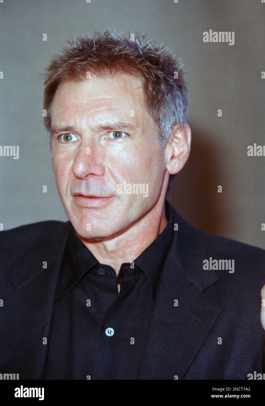 Harrison Ford during interview at Sony Headquarters for his new movie ...