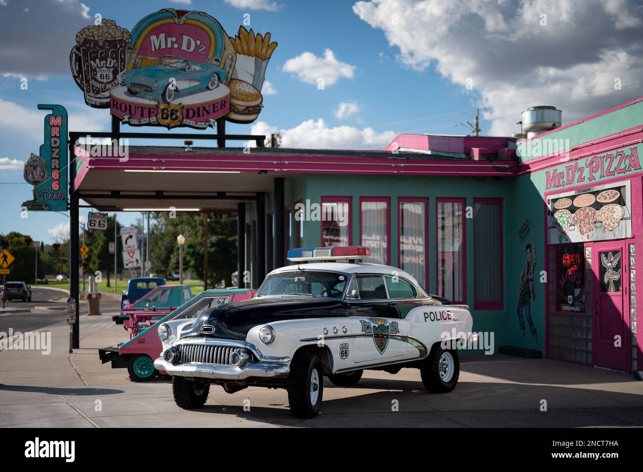 An old 1952 Buick Super Riviera Special of the police, it is raised and ...