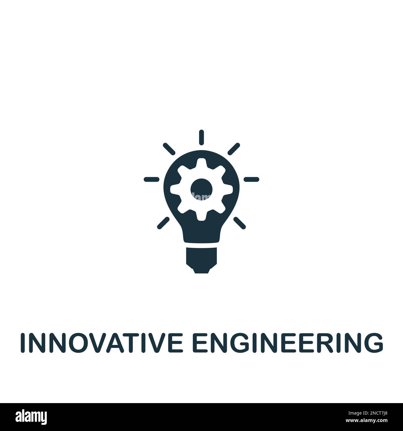 Innovative engineering icon. Monochrome simple sign from engineering ...