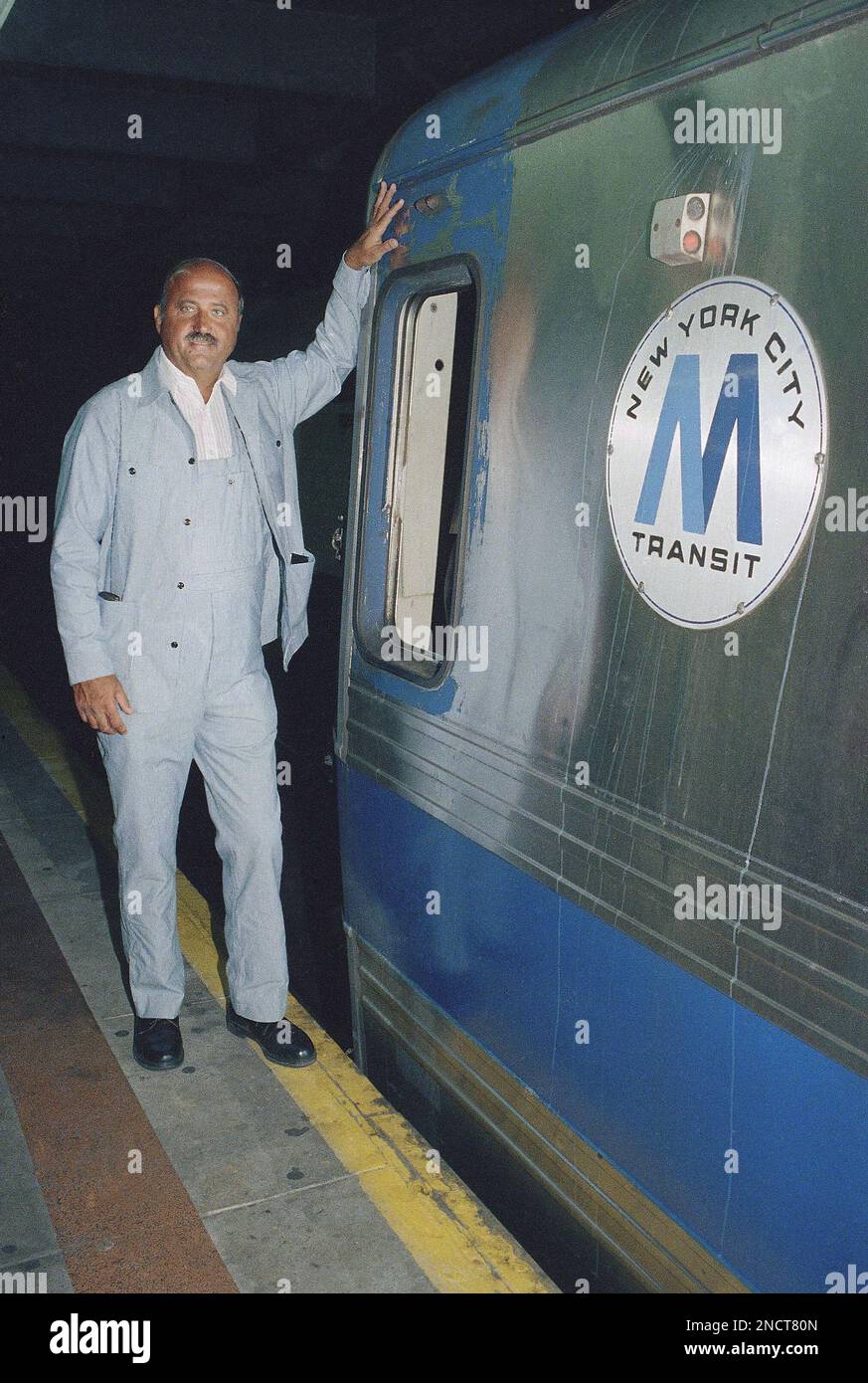 New York Transit worker Gene Monetti models newly issued uniforms in ...