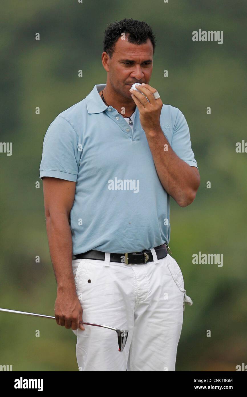 Ruud Gullit, Dutch soccer coach and former soccer ace, surveys a path ...
