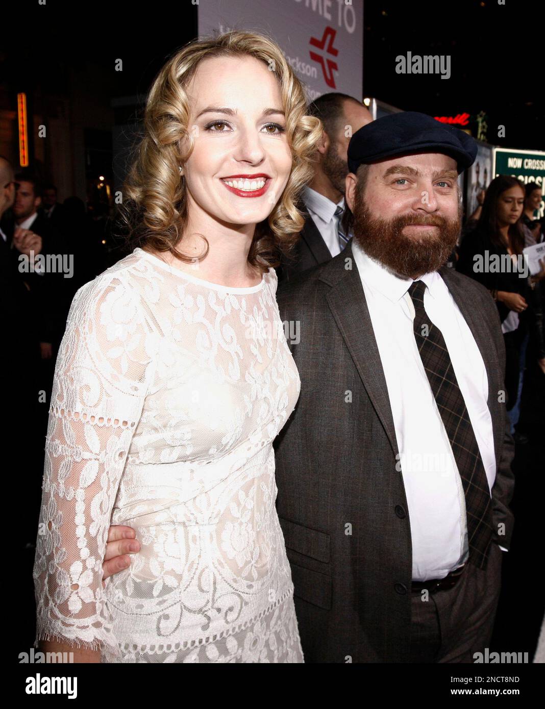 Cast member Zach Galifianakis, right, and Quinn Lundberg arrive at the ...