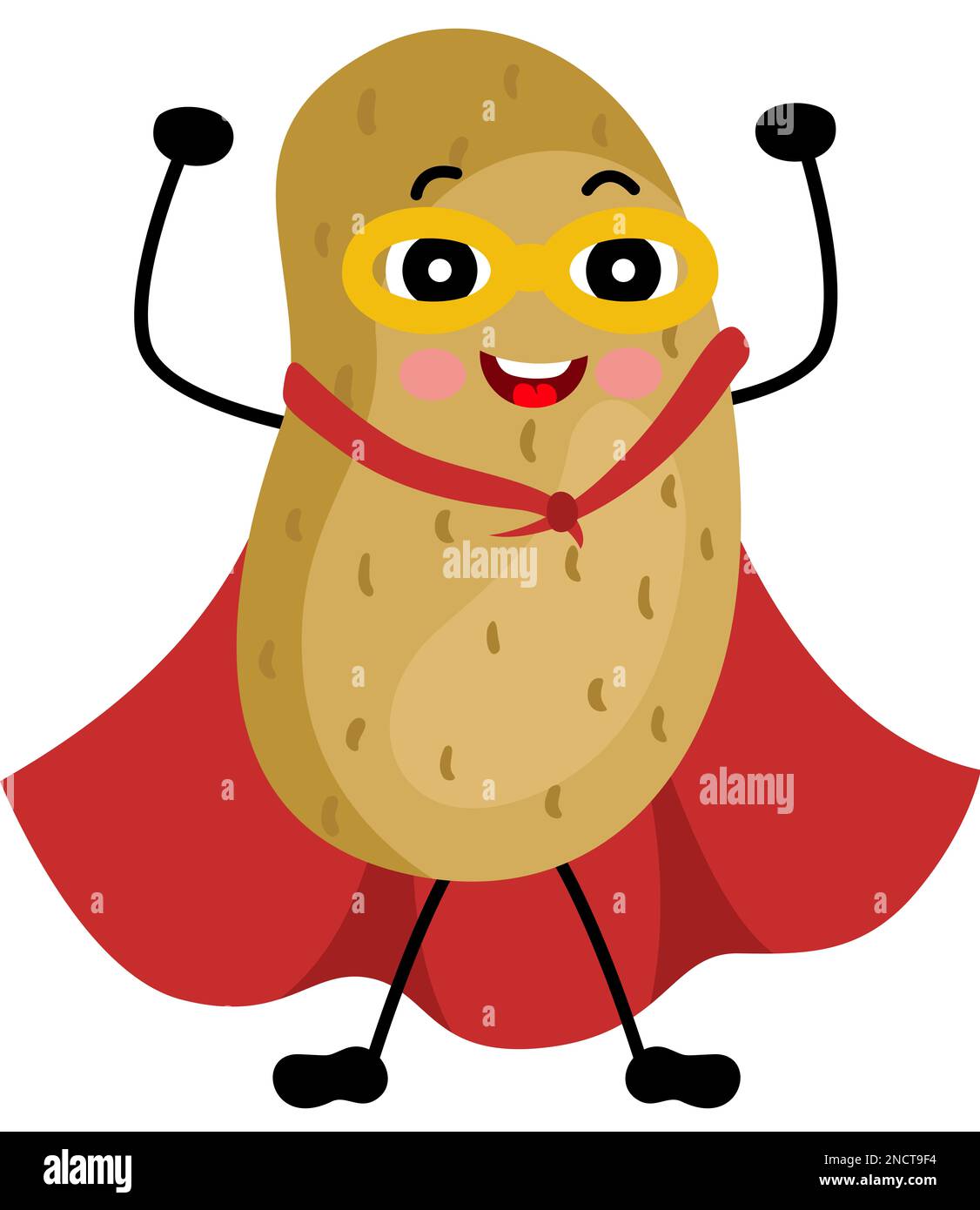 Cute potato mascot in traditional costume of superhero Stock Photo - Alamy
