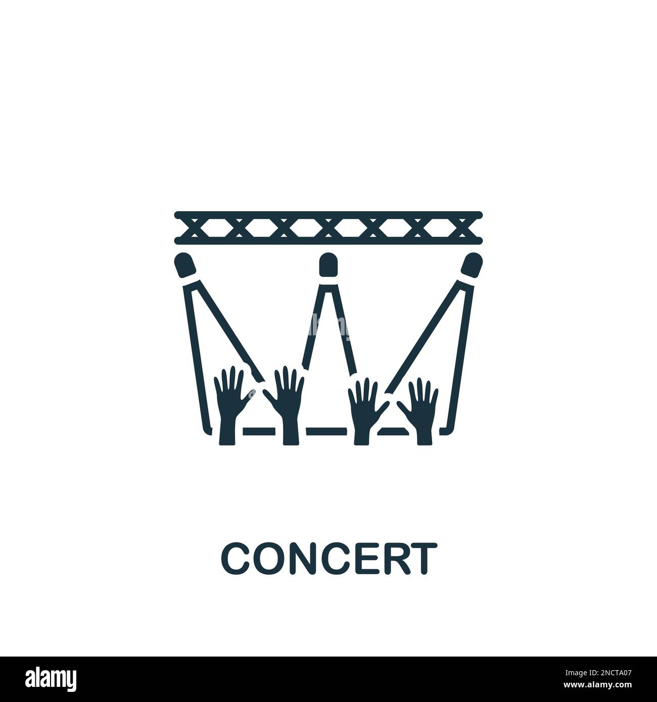 Concert Icon Monochrome Simple Sign From Entertainment Collection