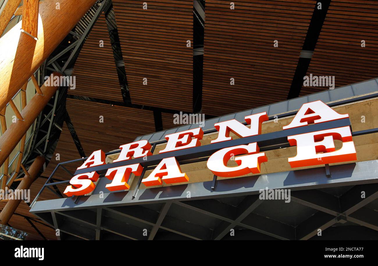 The sign of the Arena Stage at the new Mead Center for American Theater ...