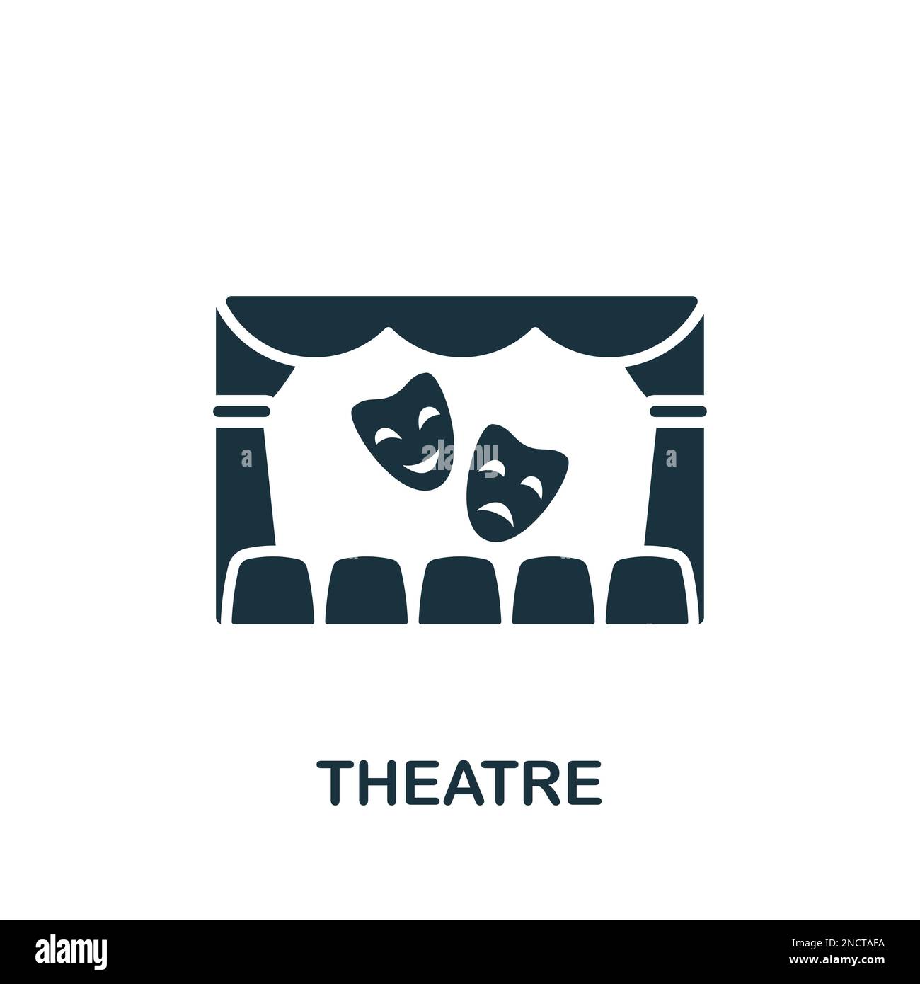 Theatre Icon Monochrome Simple Sign From Entertainment Collection