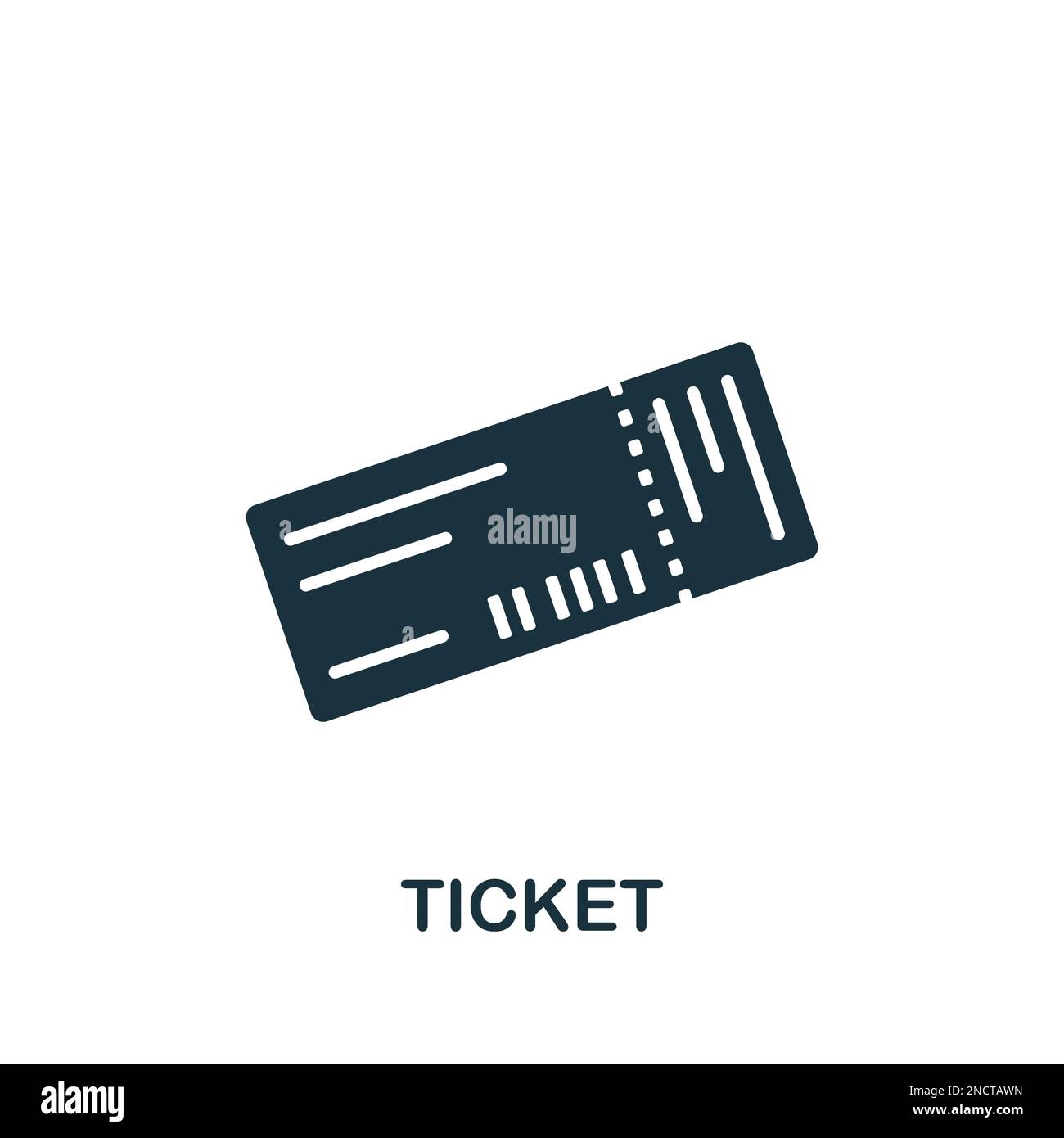 Ticket Icon Monochrome Simple Sign From Entertainment Collection