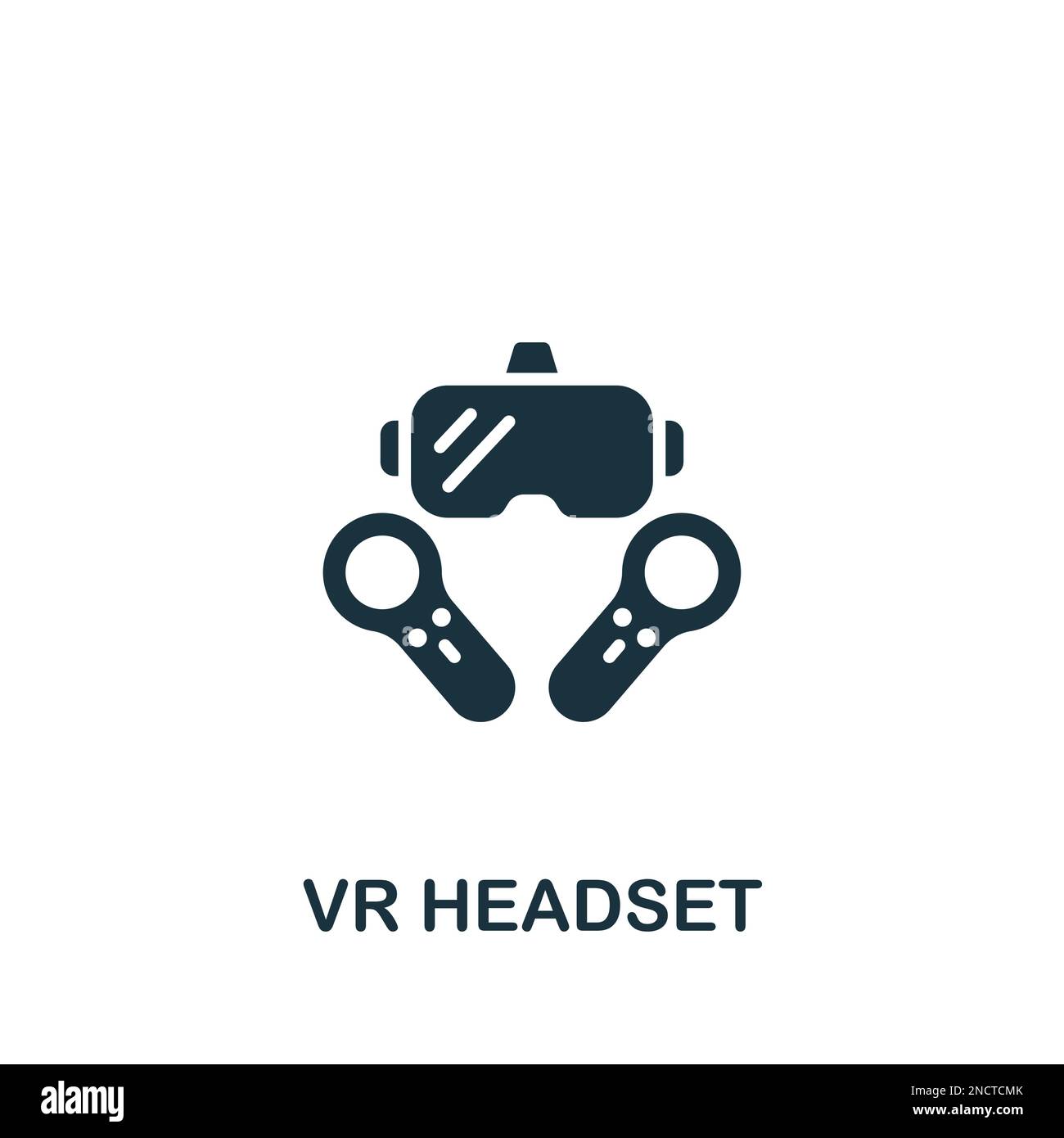 Vr Headset Icon Monochrome Simple Sign From Entertainment Collection