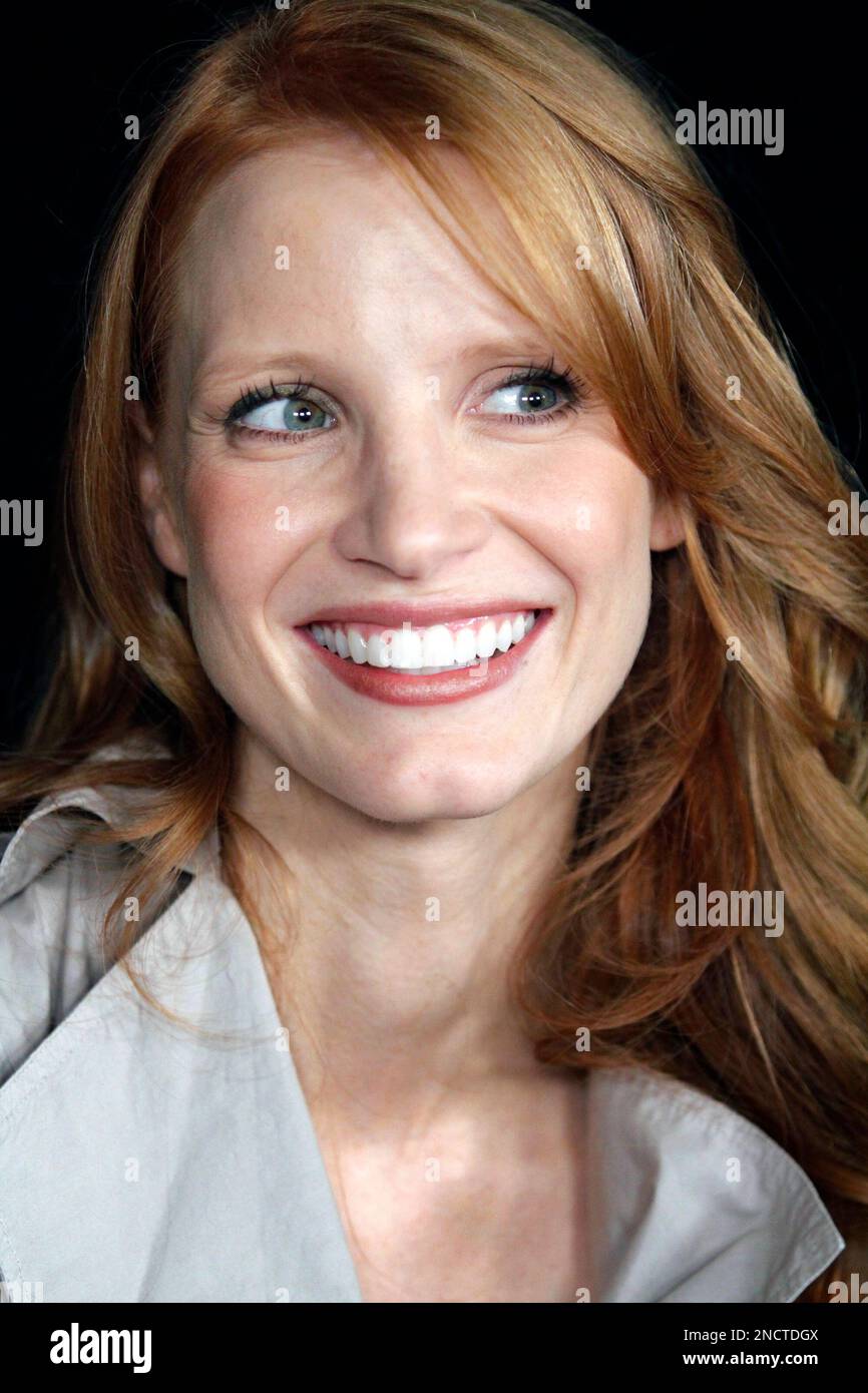 In this Wed. Oct. 27,2010 photo showing actress Jessica Chastain during ...