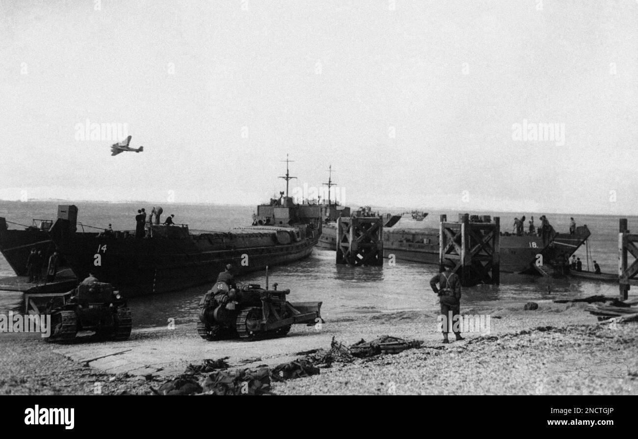 These are British barges, which carry Bren gun carriers and tanks used ...