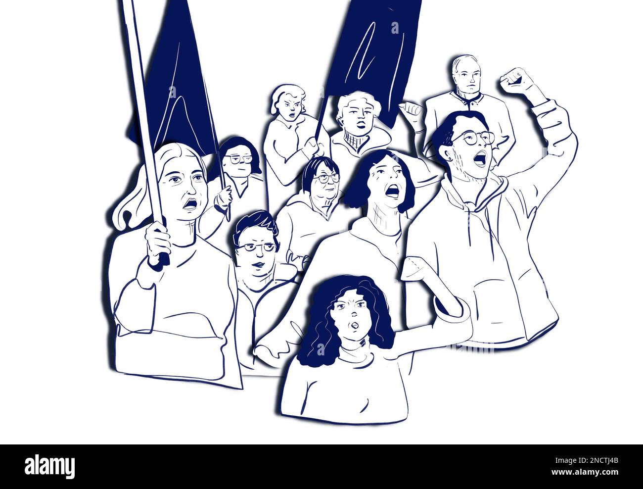 Protest demonstration democracy Cut Out Stock Images & Pictures - Alamy