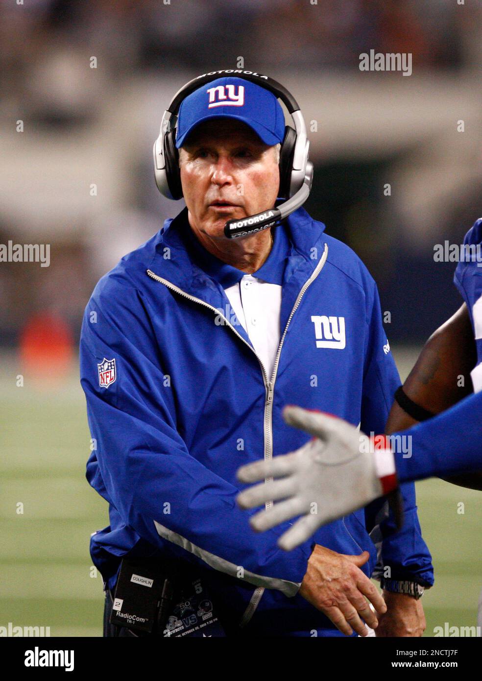 New York Giants head coach Tom Coughlin during an NFL football game ...