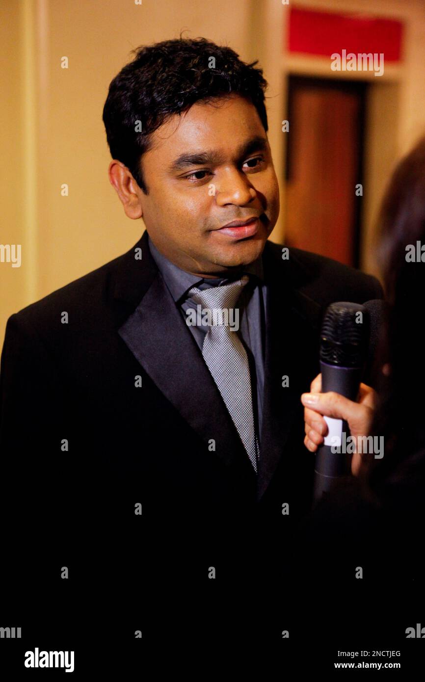 Indian artist AR Rahman arrives at The Asian Awards at Grosvenor House ...