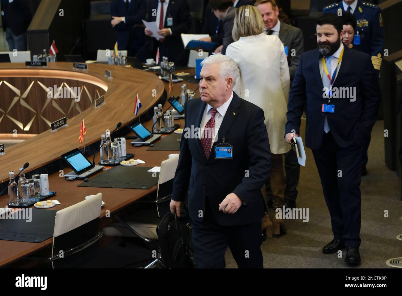 Brussels, Belgium. 15th Feb, 2023. Angel Tilvar, Minister of Defence ...