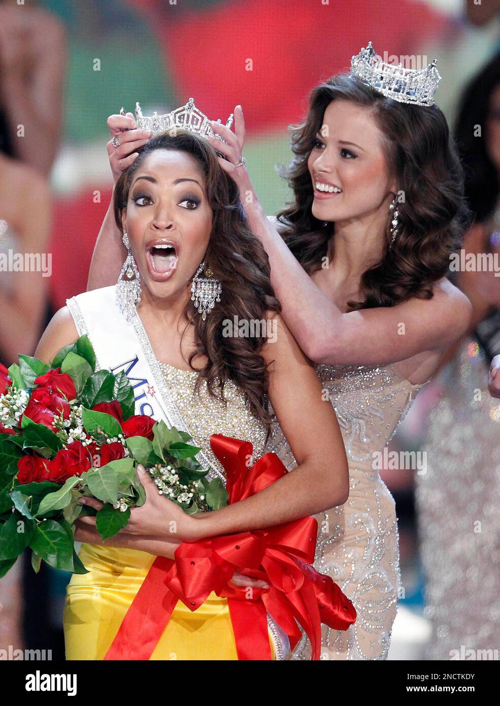 ** ALTERNATE CROP ** Miss Virginia Caressa Cameron reacts after being ...