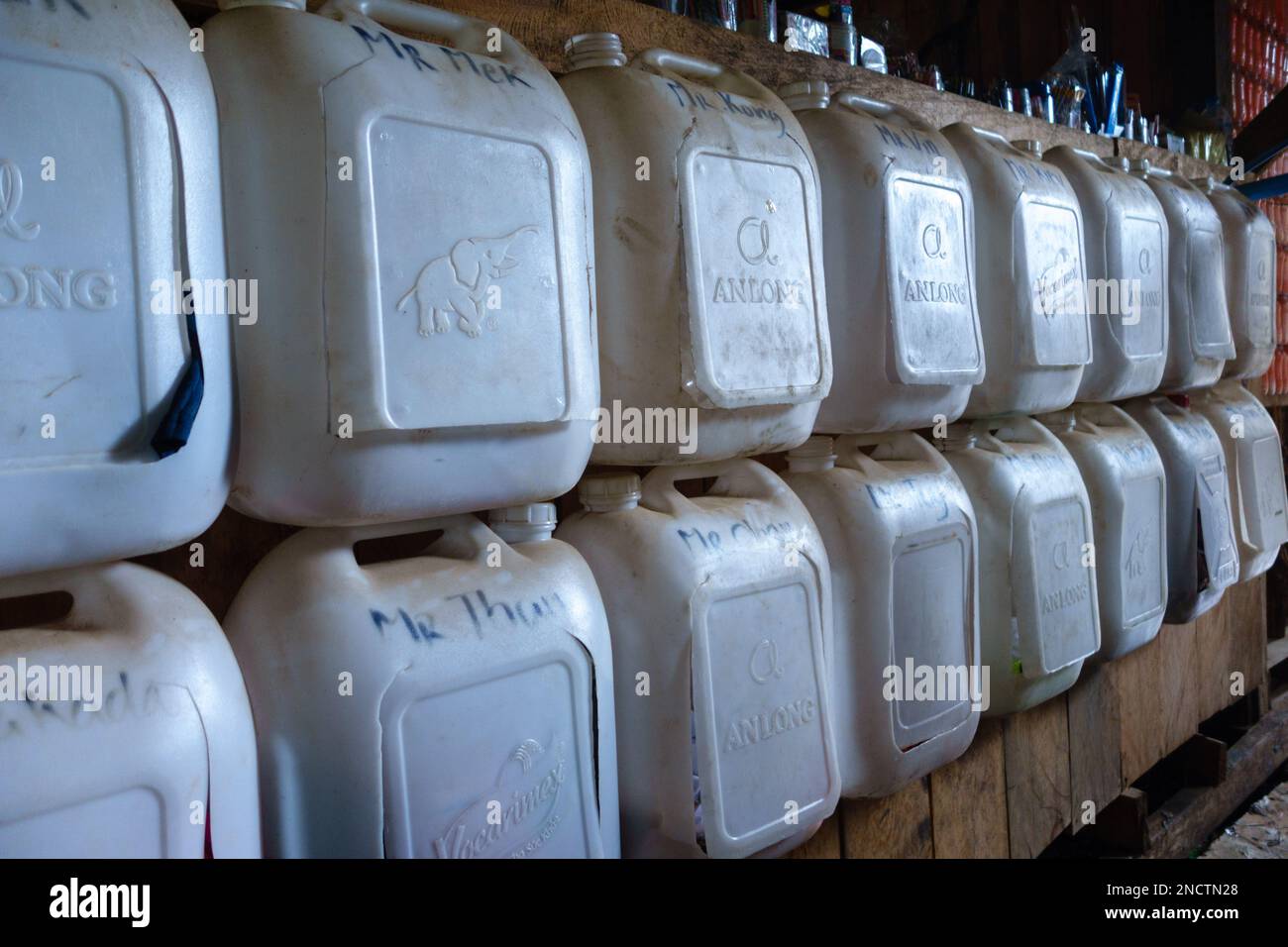 Student lockers made from plastic containers at Coconut School built ...