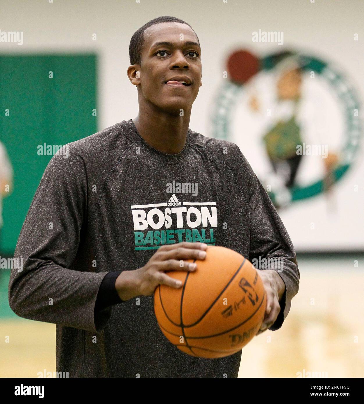 Boston Celtics point guard Rajon Rondo shoots free throws during ...