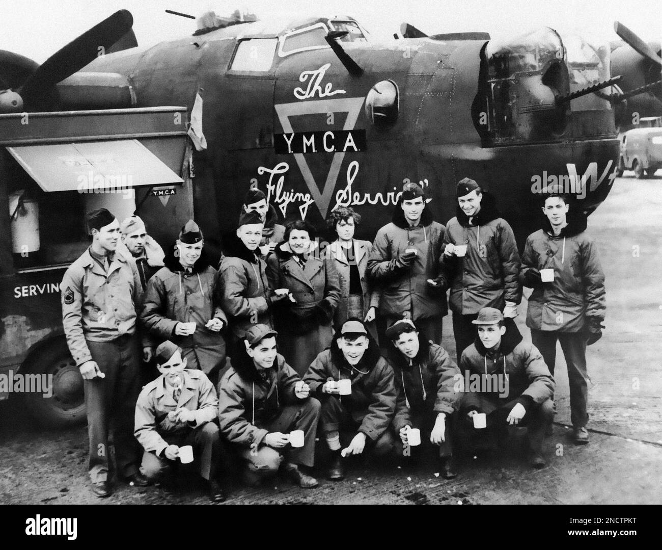 American airmen at a bleak airdrome in East Anglia, England, christened ...